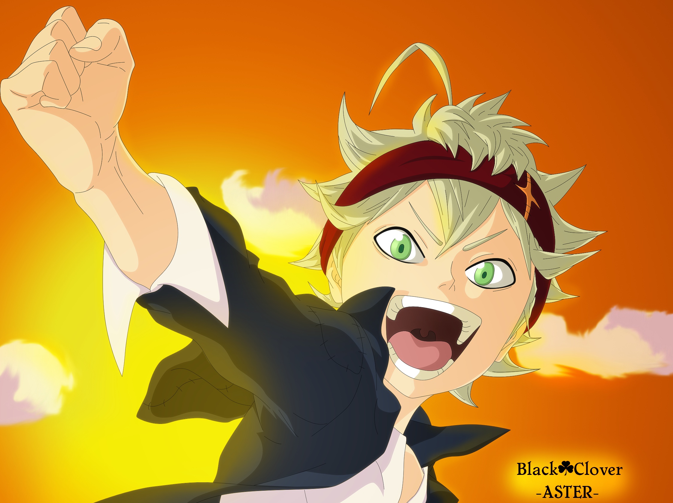 Asta’s Radiant Sunset – HD Anime Wallpaper from Black Clover by AlexanJ