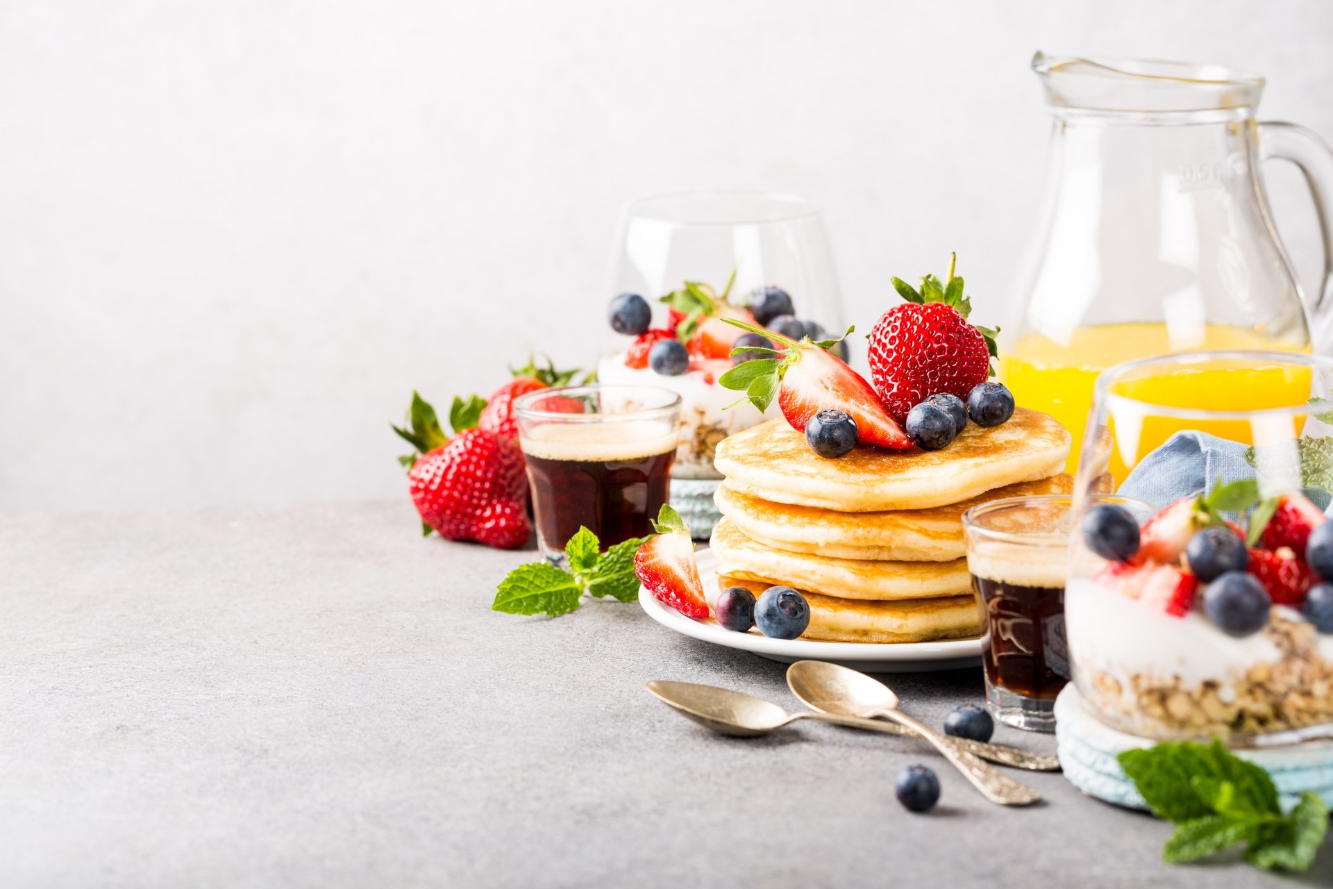 Download Blueberry Strawberry Berry Fruit Pancake Still Life Food ...