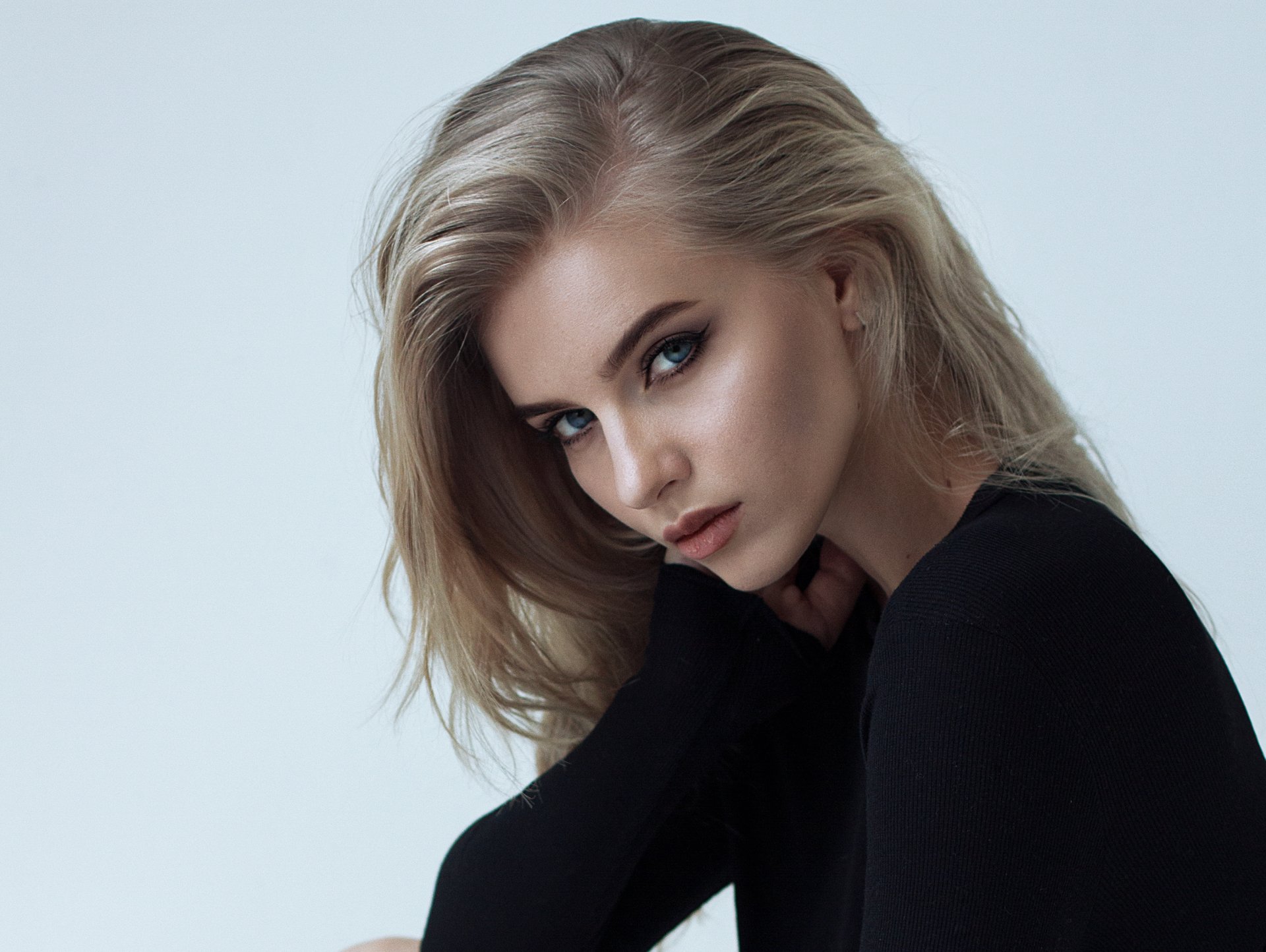 Download Blue Eyes Blonde Woman Model HD Wallpaper by Tim Rise