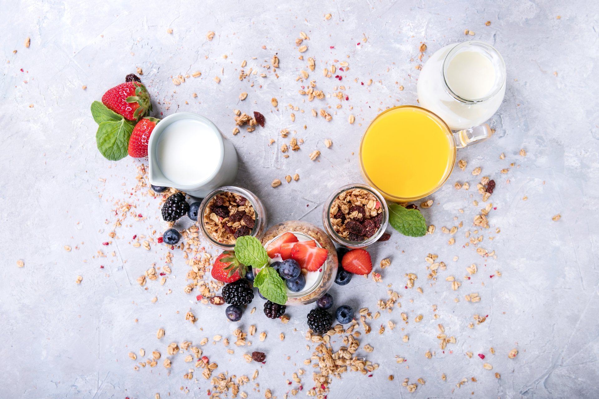 Morning Breakfast Fruit Wallpaper