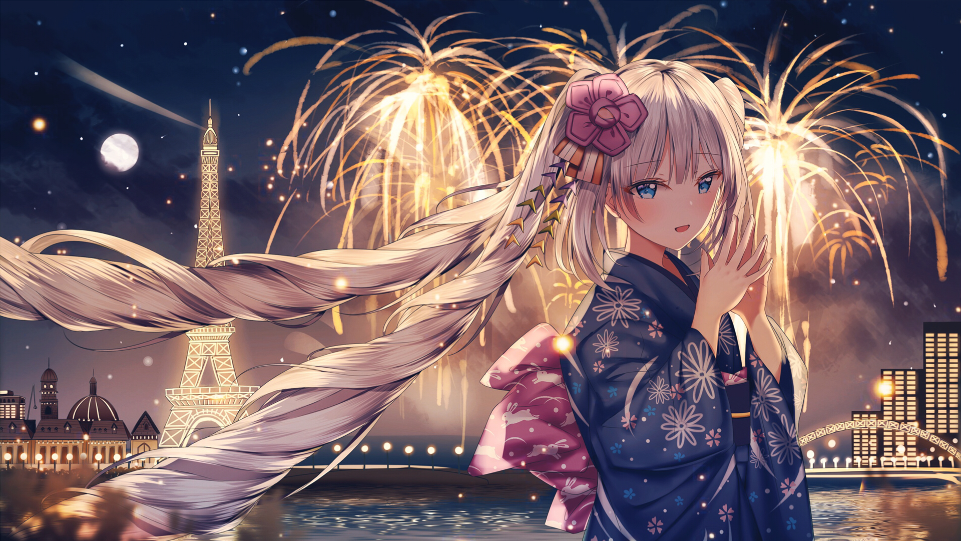 Marie Antoinette Fireworks Fantasy HD Wallpaper by 純白可憐