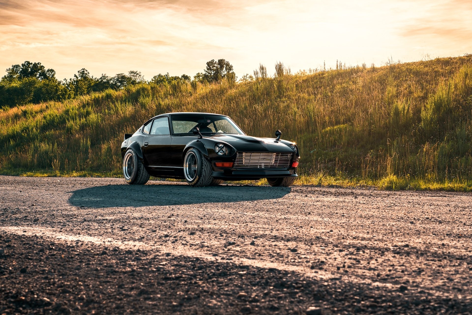 Download Black Car Car Datsun Vehicle Datsun 240Z HD Wallpaper