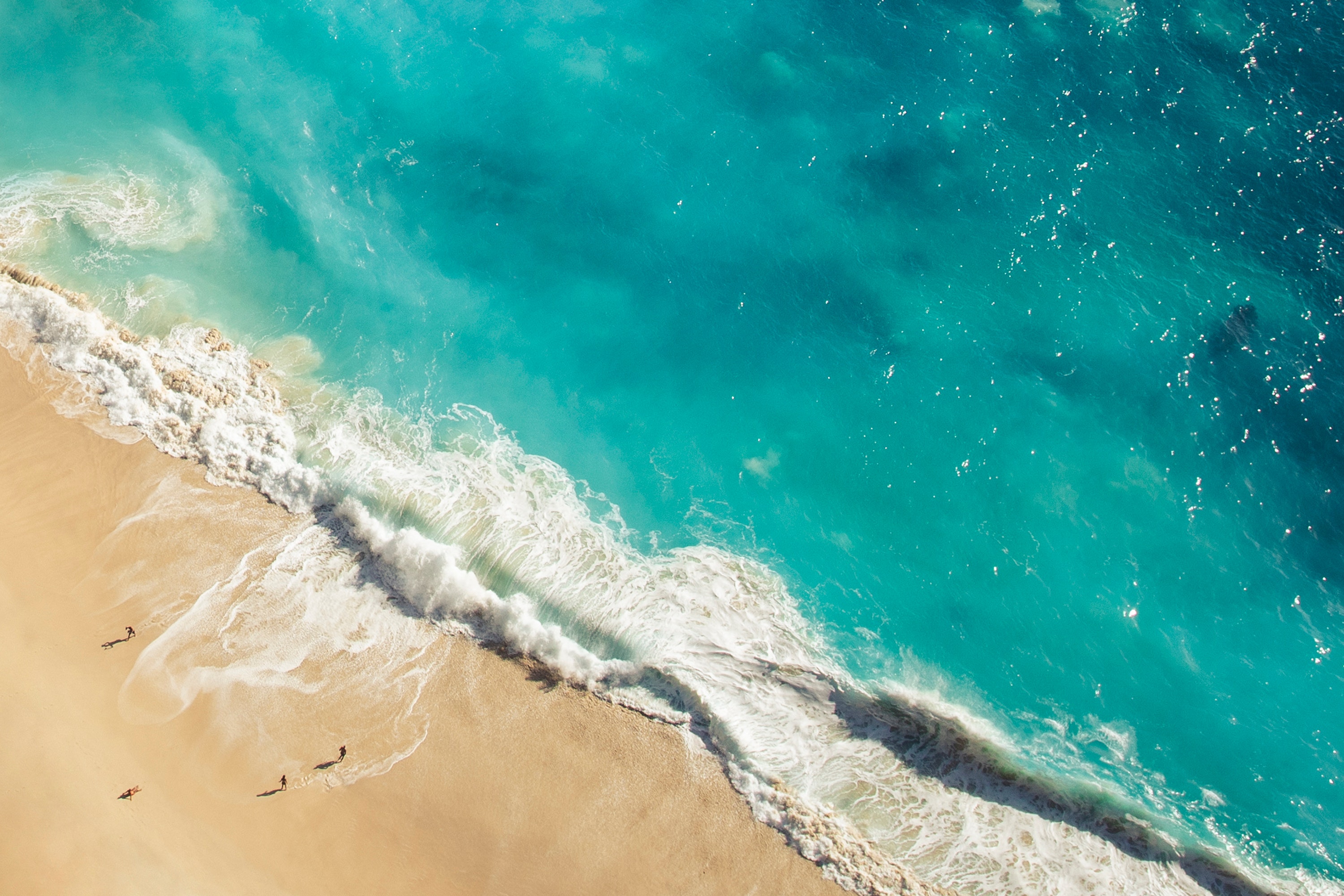 Aerial Blue Coastline: Stunning HD Beach Photography Wallpaper by ...