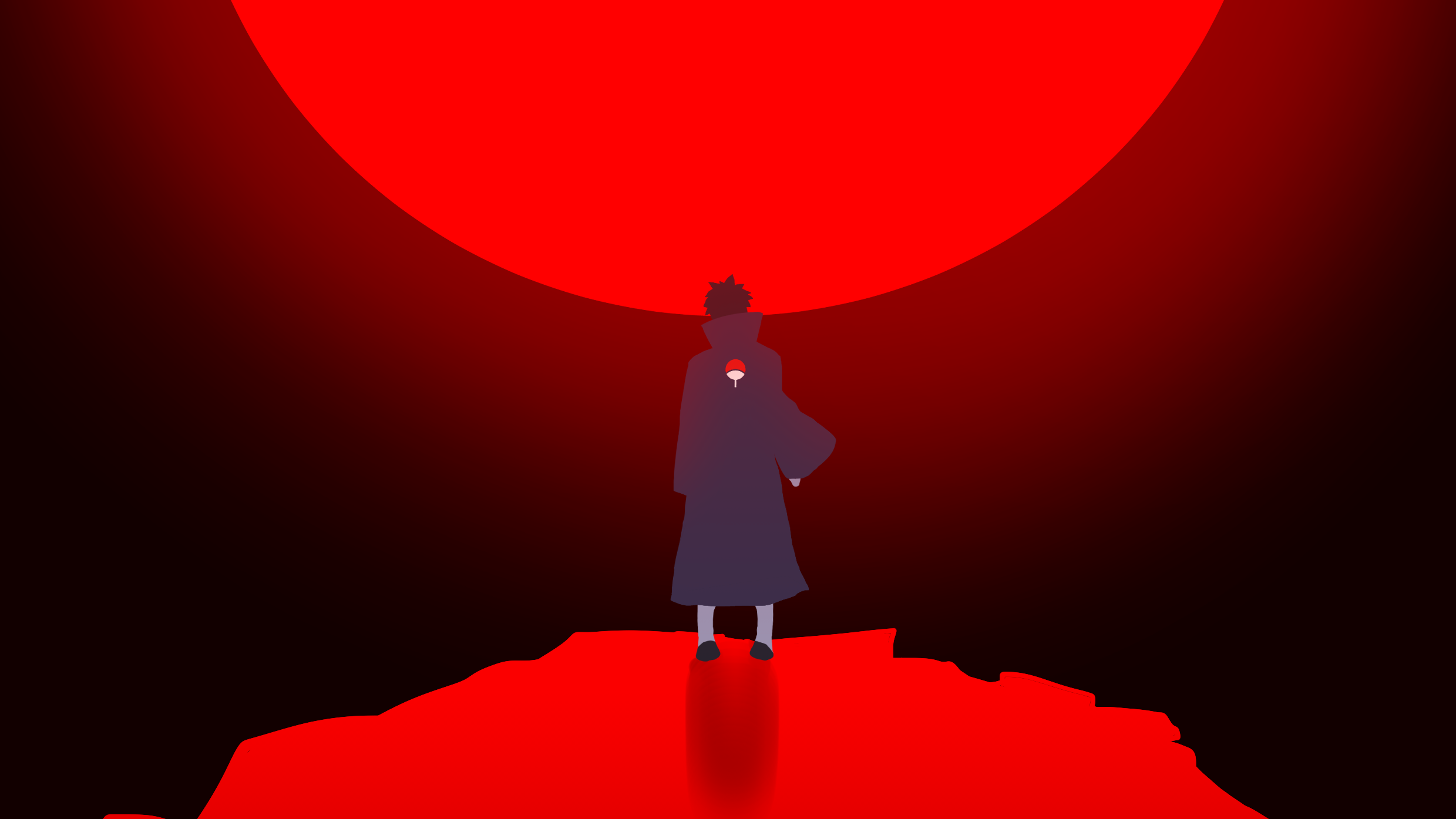 Obito Uchiha HD Wallpaper – Naruto's Red Moon Shadow