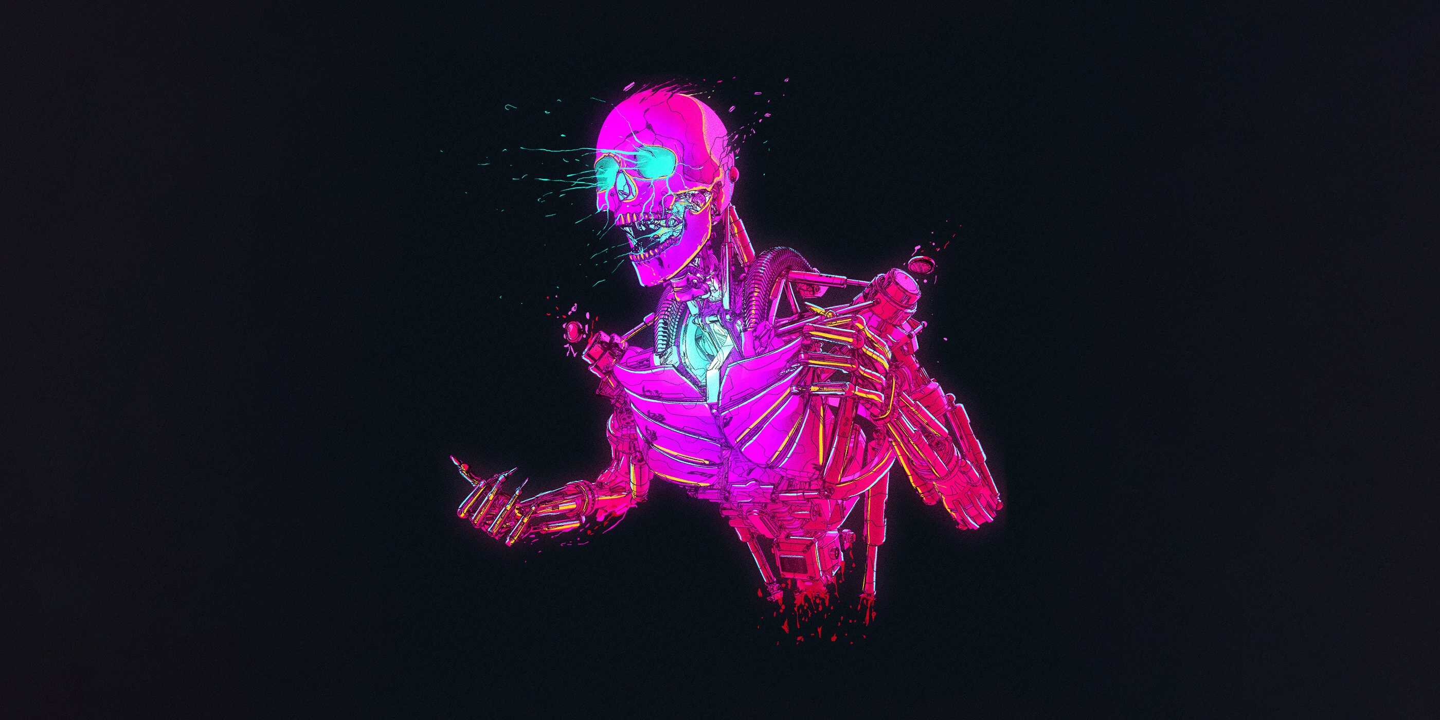 Robot Skull Wallpaper
