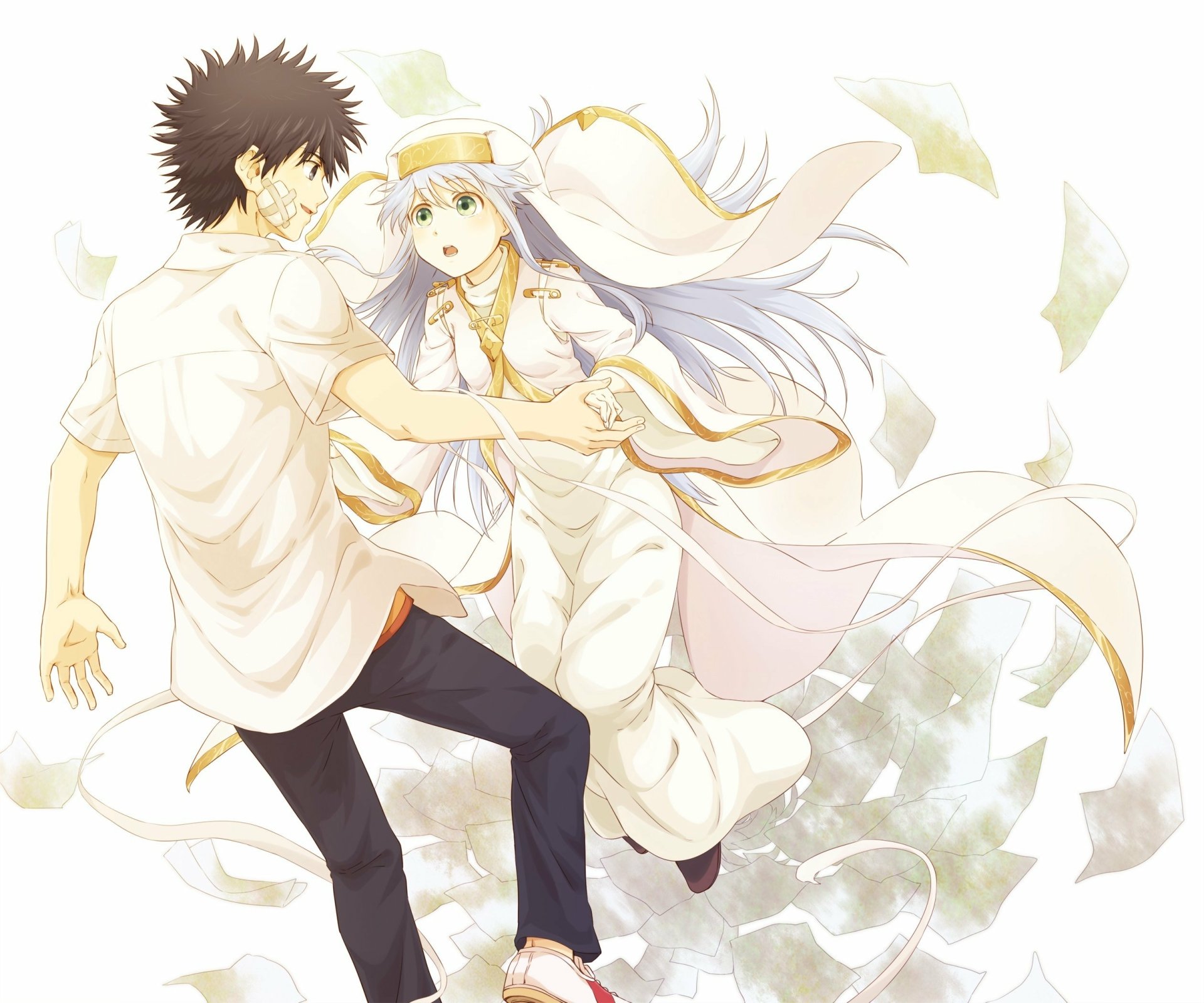 A Certain Magical Index HD Wallpaper Featuring Kamijou Touma & Index ...