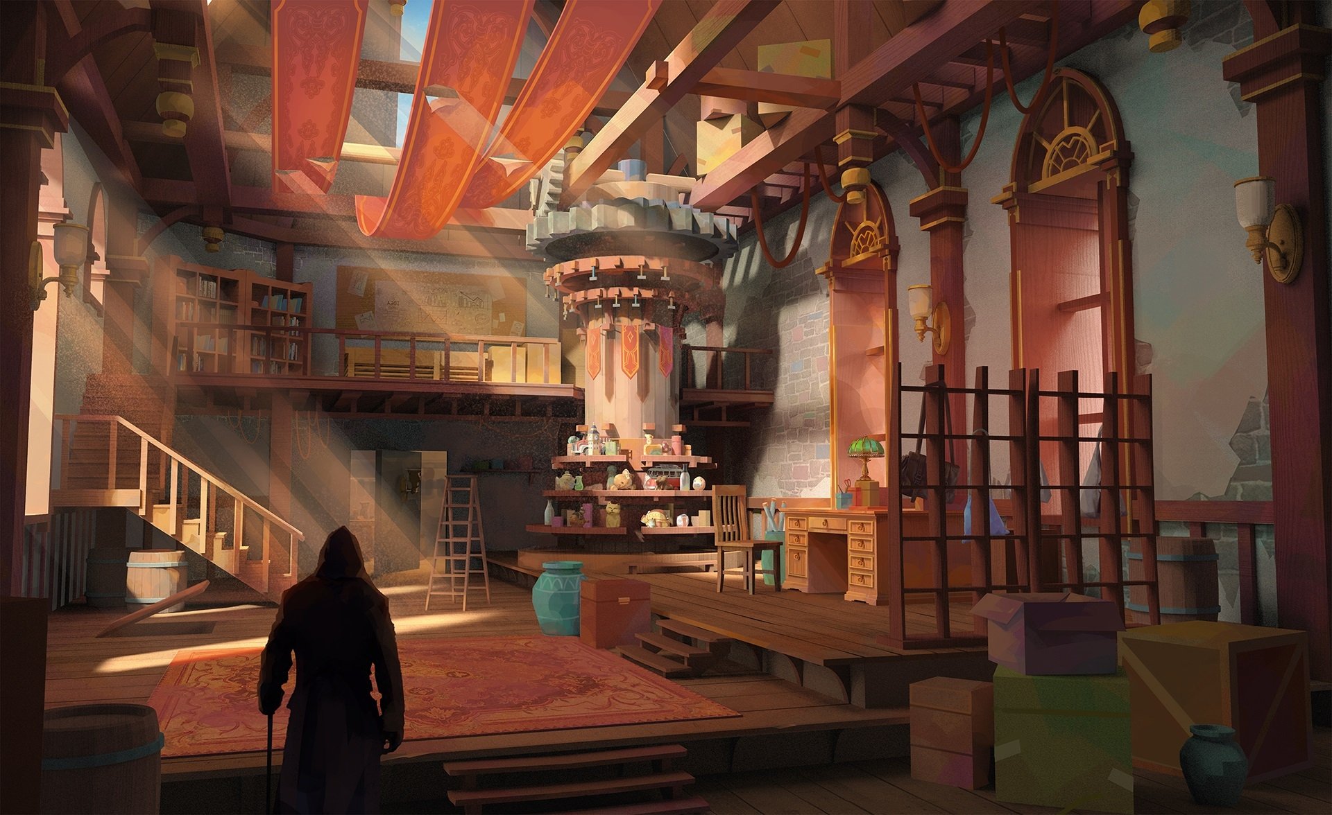 Anime Room Escape | HD Artistic Fantasy Wallpaper by 木·容