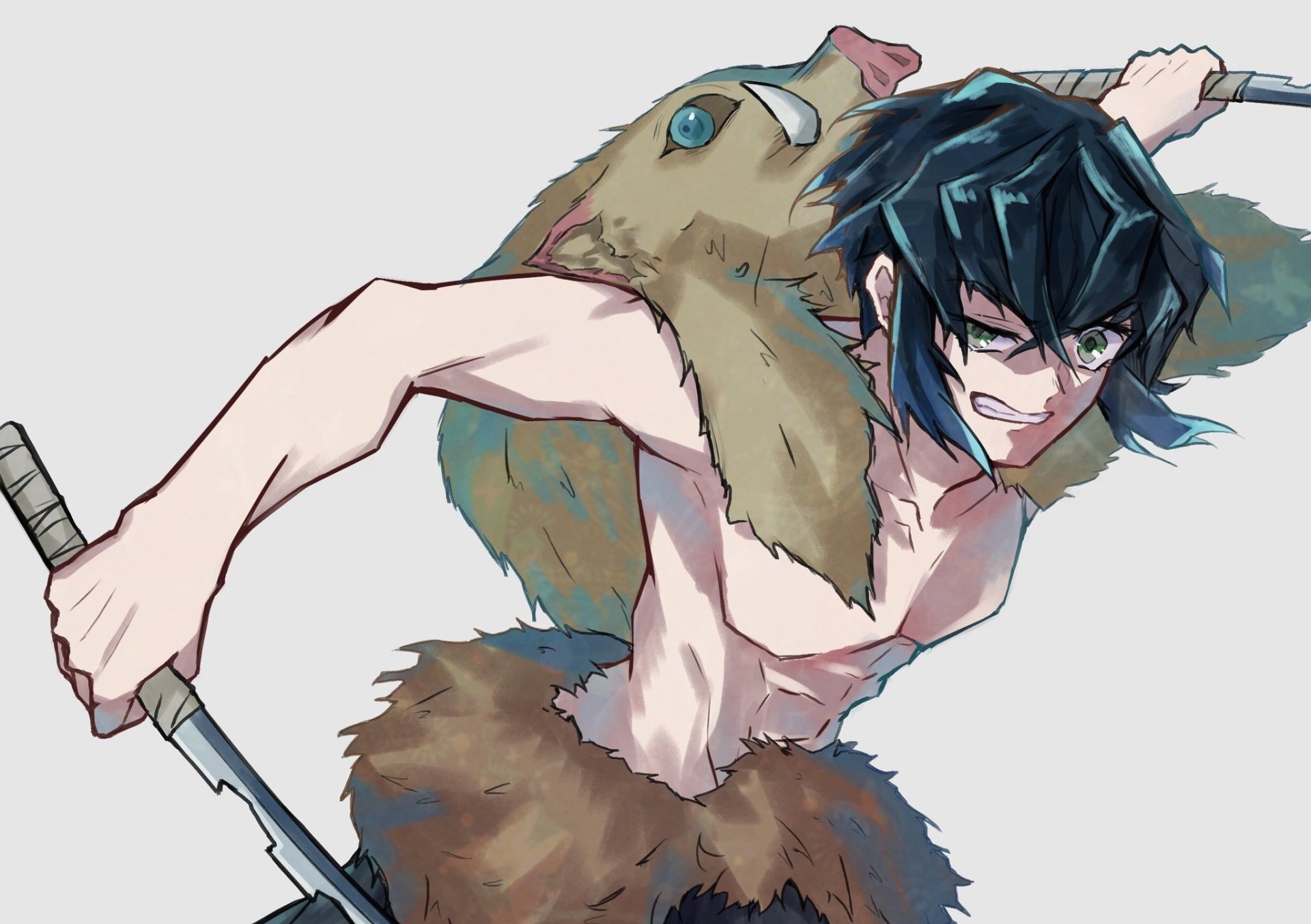 Download Inosuke Hashibira Anime Demon Slayer: Kimetsu No Yaiba HD ...