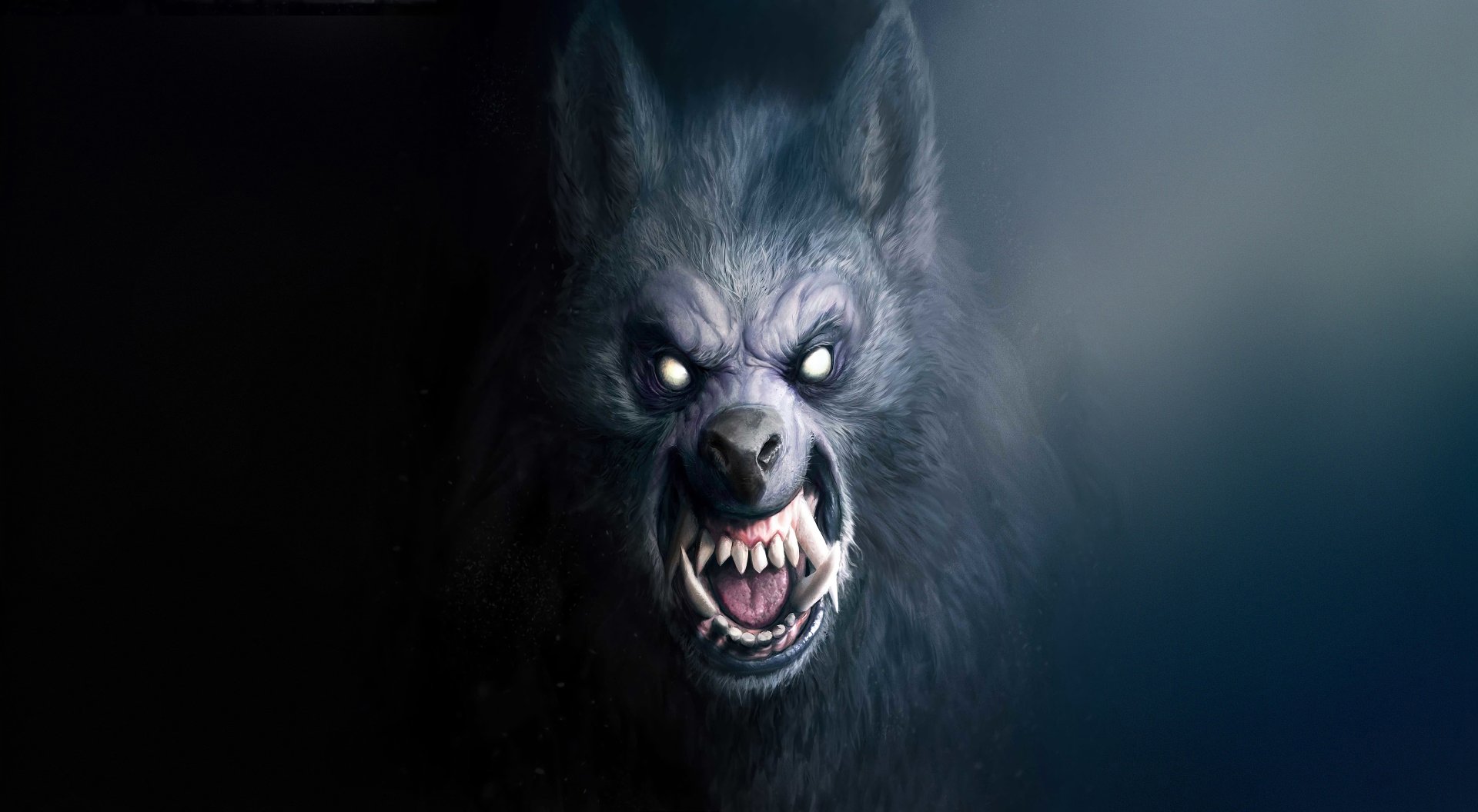 Download Snarl Scary Face Dark Werewolf HD Wallpaper