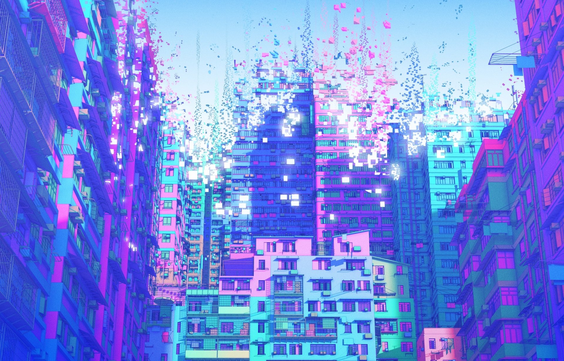 Love, Death & Robots — Neon Glitch City (HD TV Show Wallpaper) by Nick ...