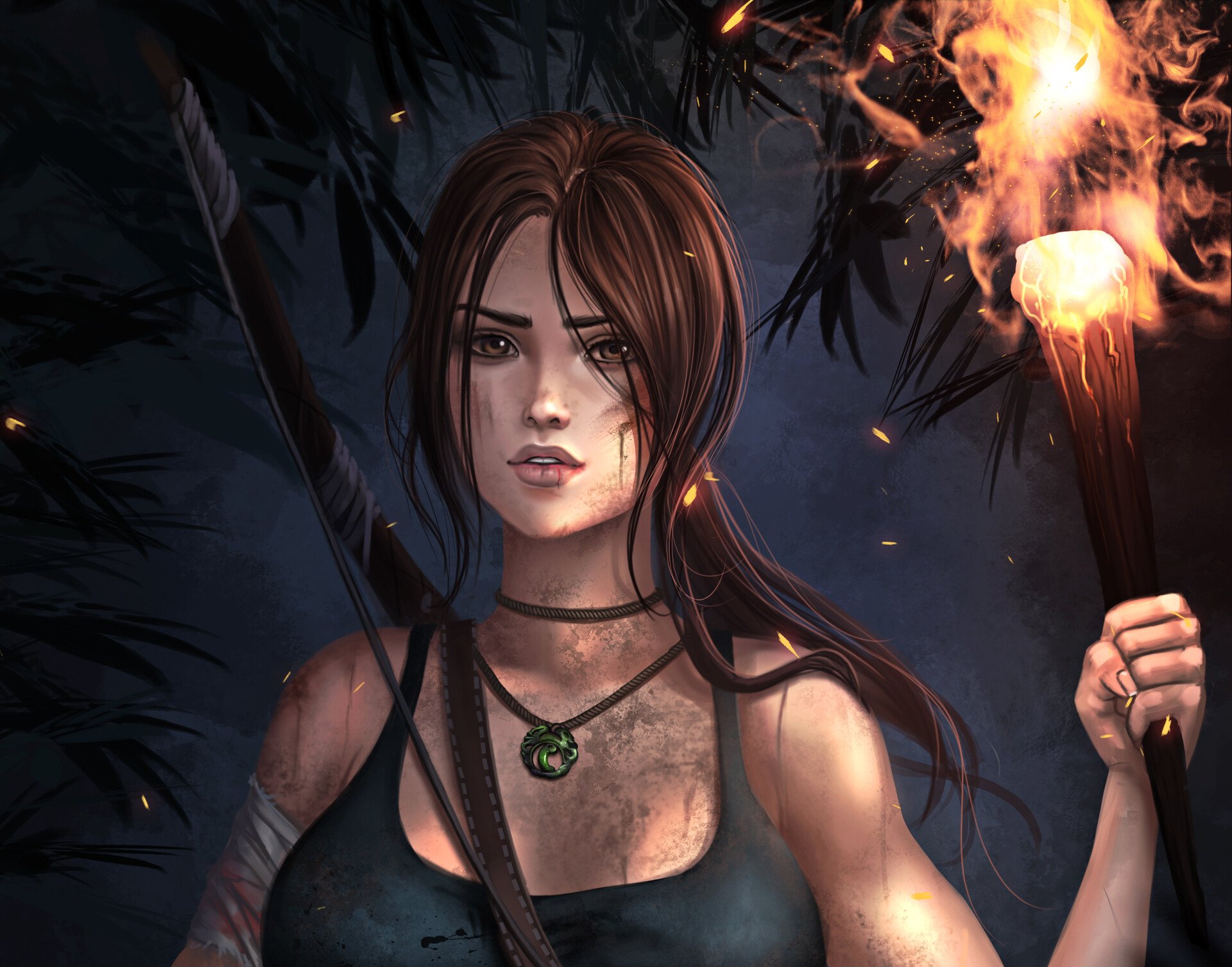 Download Torch Brown Hair Lara Croft Video Game Tomb Raider HD ...