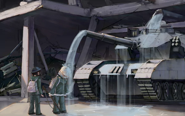 Download Anime Girls' Last Tour 4k Ultra HD Wallpaper