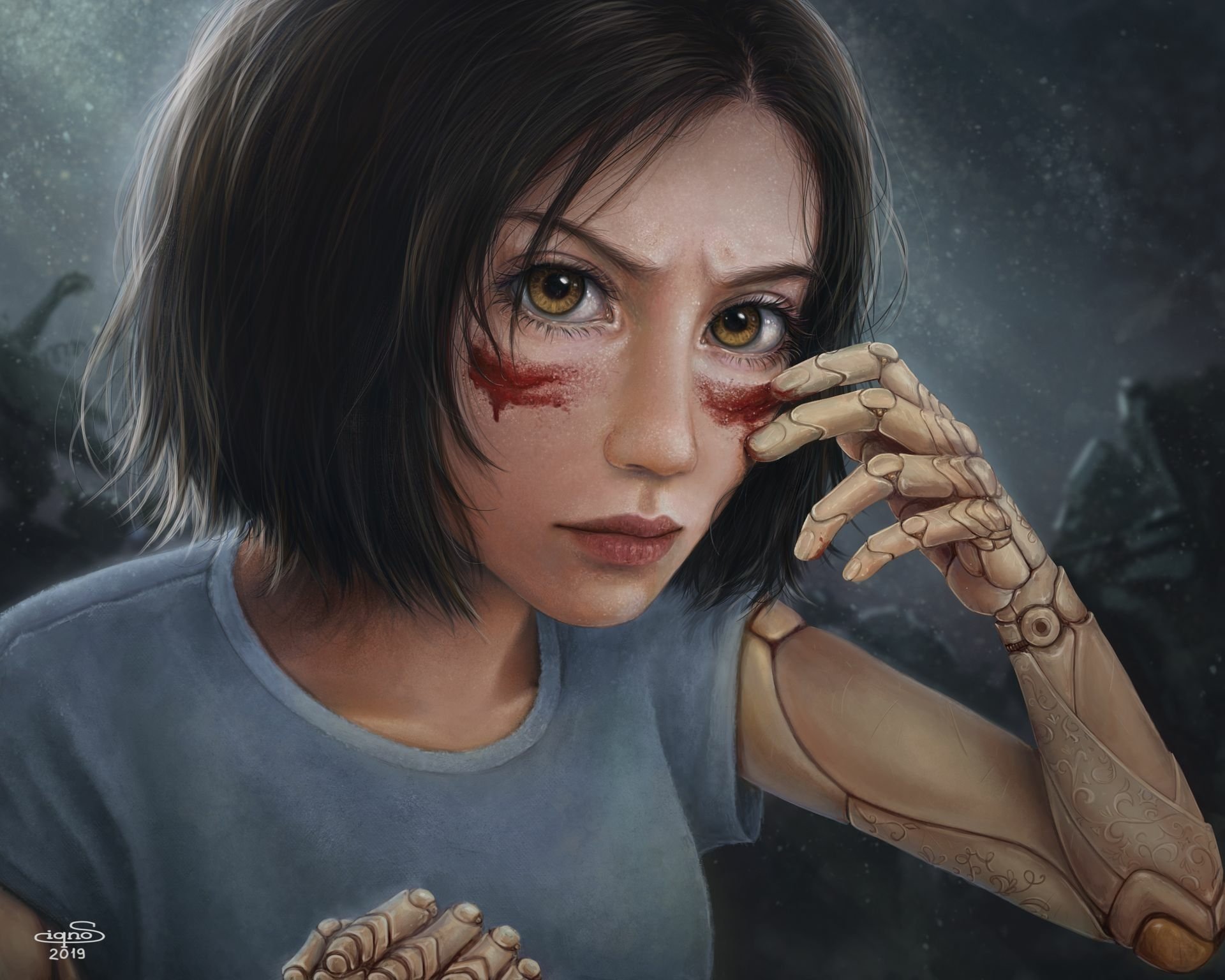 Alita — Battle Angel: Cyberpunk HD Wallpaper by Fuytski | 1920x1536 ...
