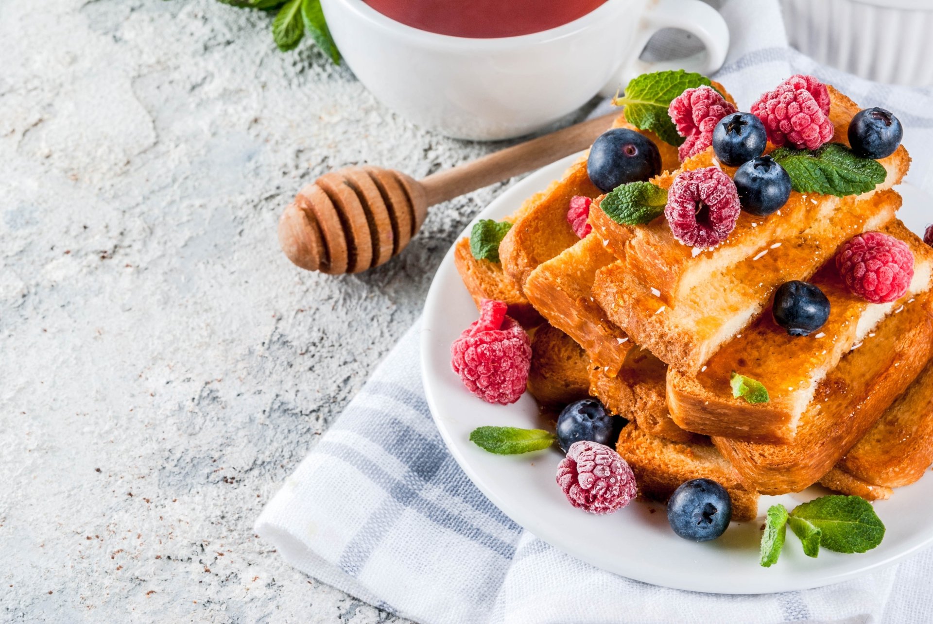 Download Honey Blueberry Breakfast Raspberry Berry Food Toast 4k Ultra ...