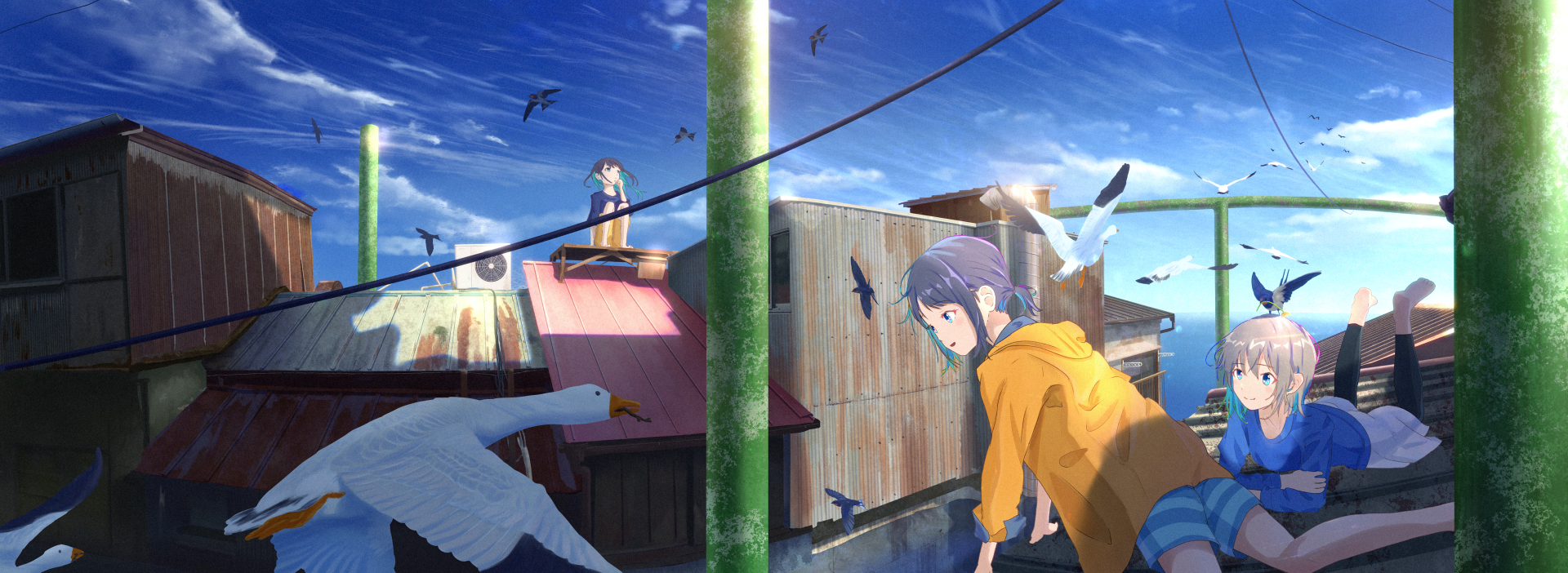 Download Goose Anime Original HD Wallpaper by 雪町