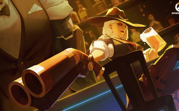 Ashe the Cowgirl Warrior – Stunning Overwatch HD Wallpaper