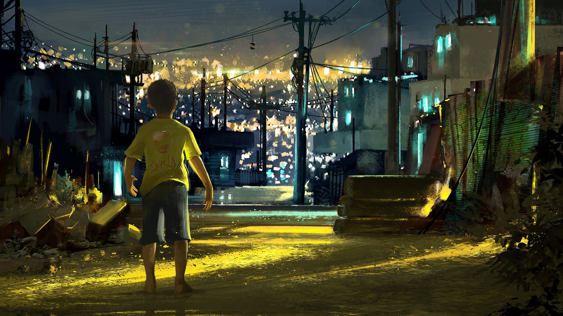 Starlit Alley: A Child's Fantasy (4K Ultra HD Wallpaper) by Luciano ...