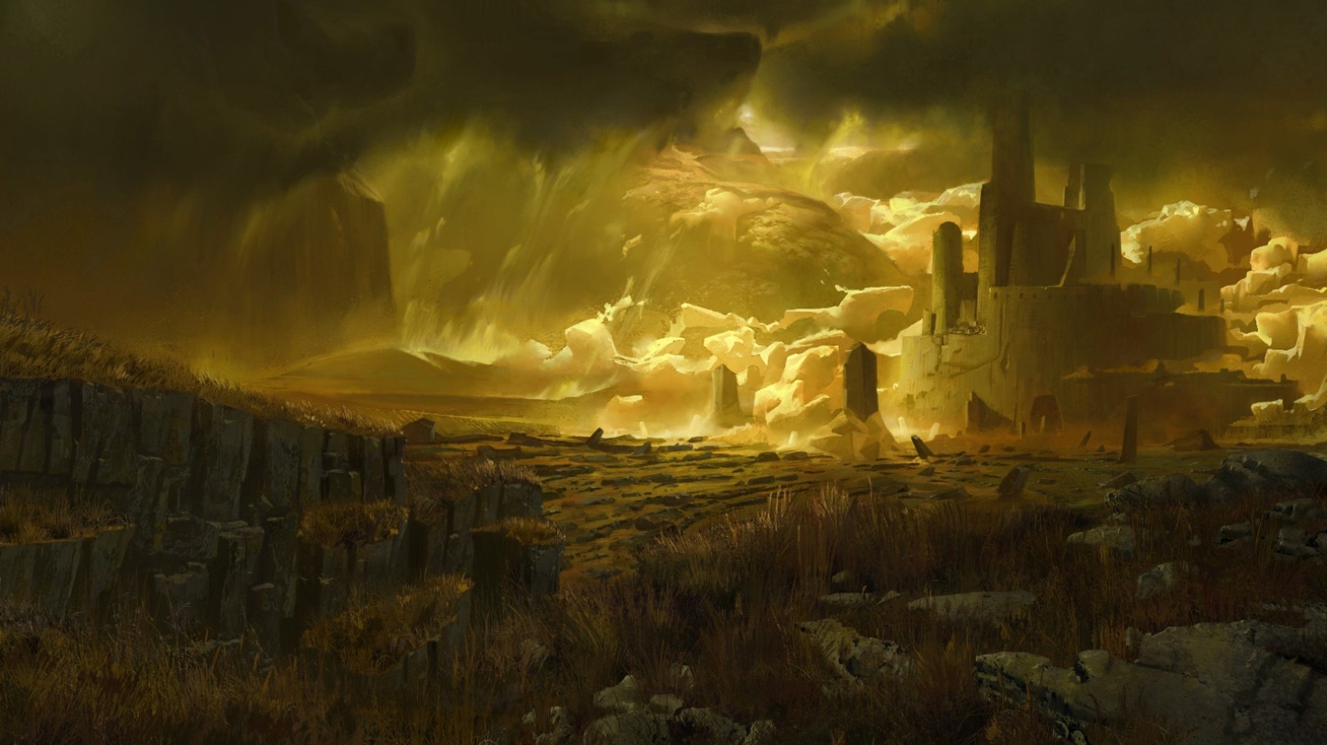 Majestic Fantasy Castle HD Wallpaper: A Realm Beyond the Clouds by ...