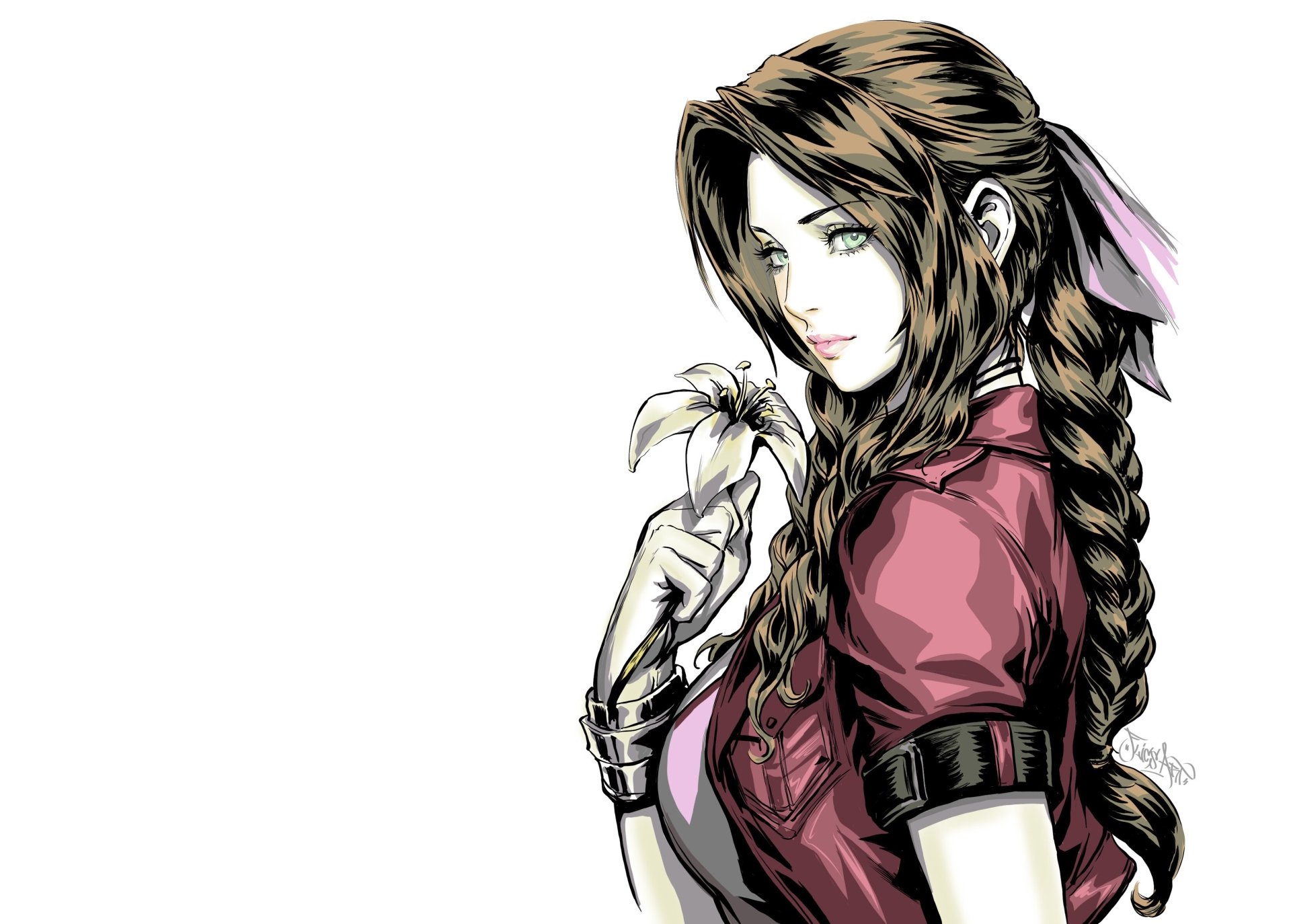 Aerith Gainsborough HD Wallpaper – Final Fantasy VII Remake Elegance by ...