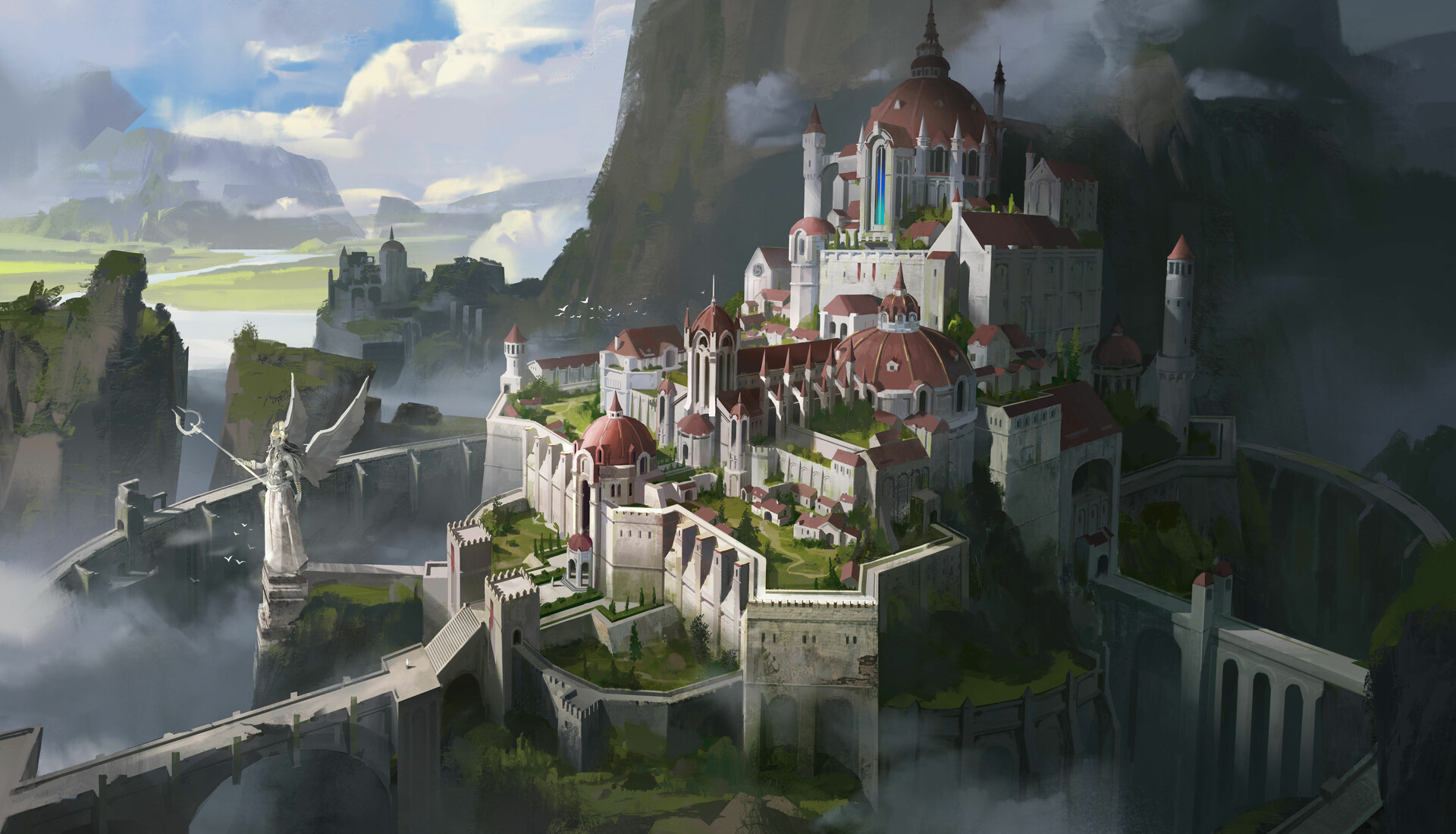 Enchanted Stronghold: A Stunning HD Fantasy Cityscape by JIAN -Z