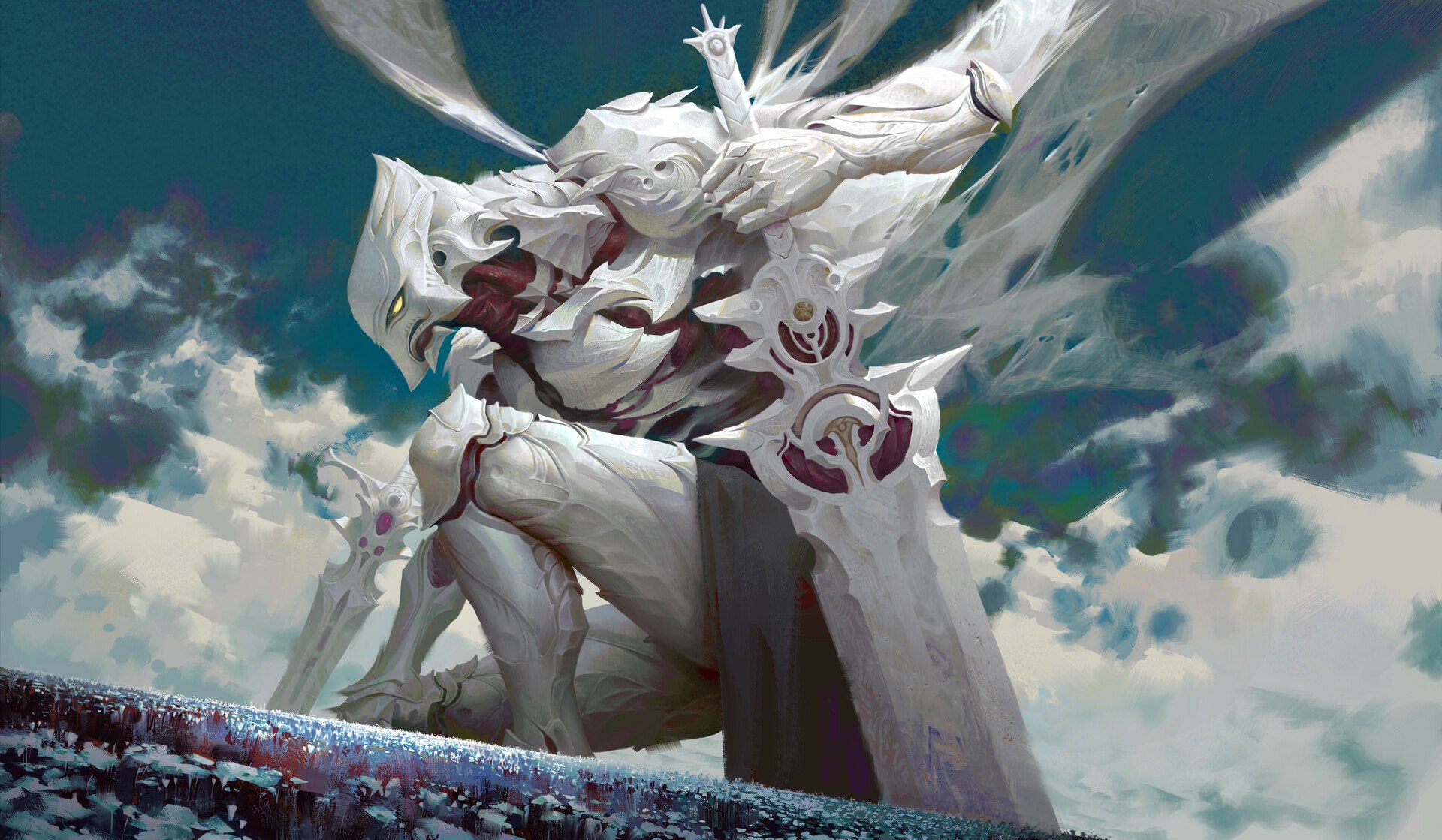 Giant Fantasy Warrior HD Wallpaper by Ya Lun