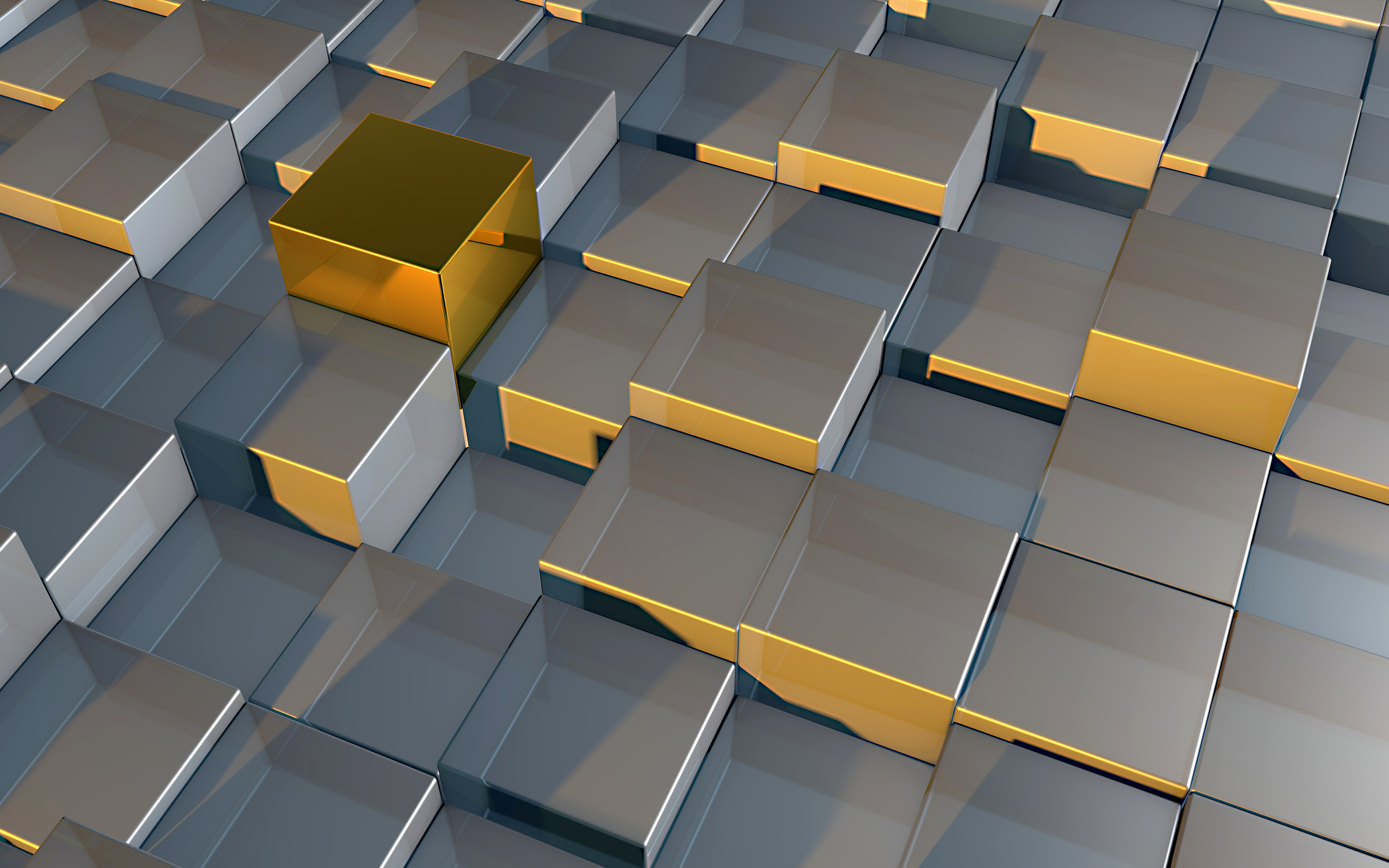 Download Geometry 3D Abstract Cube HD Wallpaper