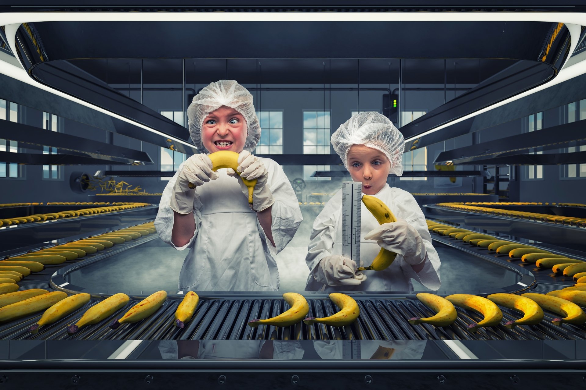 Download Banana Factory Photography Child HD Wallpaper