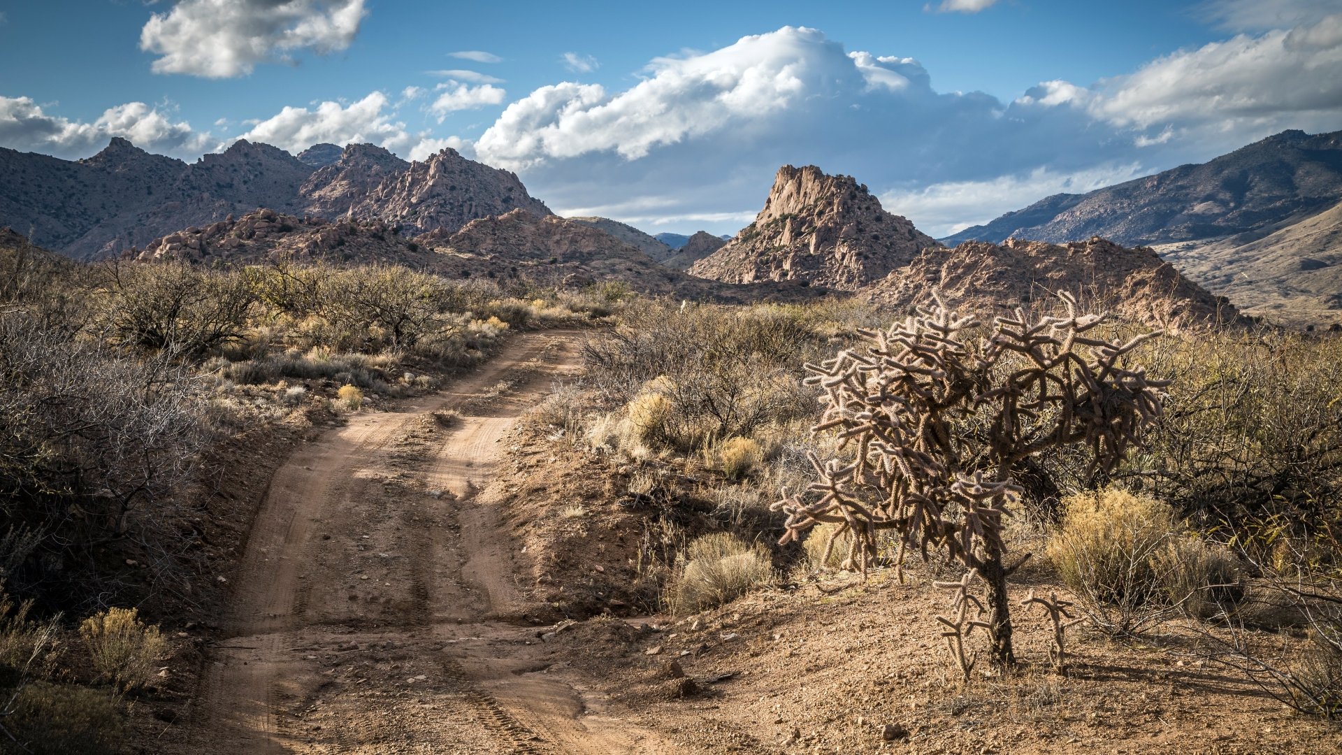 Download Desert Nature Mountain Road Man Made Path 4k Ultra HD Wallpaper