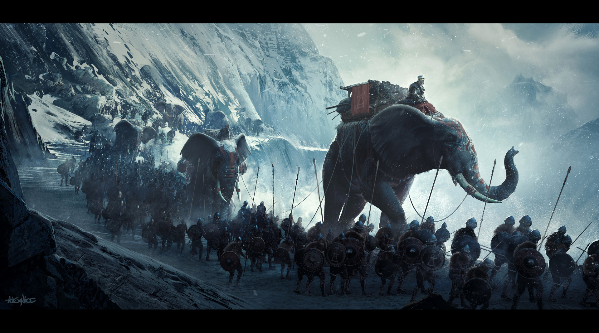 Epic Fantasy Elephant Army: Warriors of the Frostbound Realm HD ...