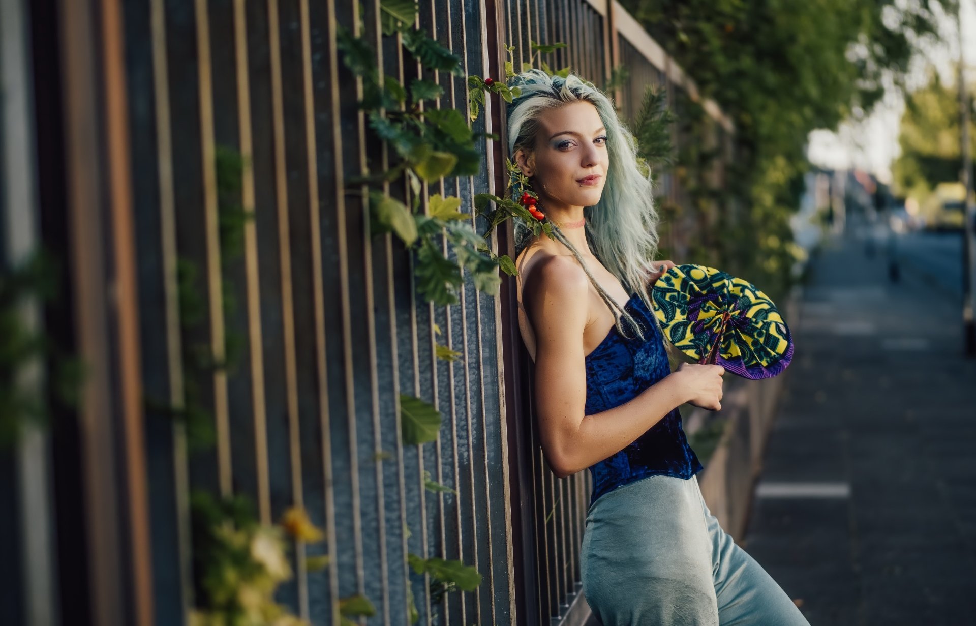 Download Depth Of Field White Hair Woman Model 4k Ultra HD Wallpaper