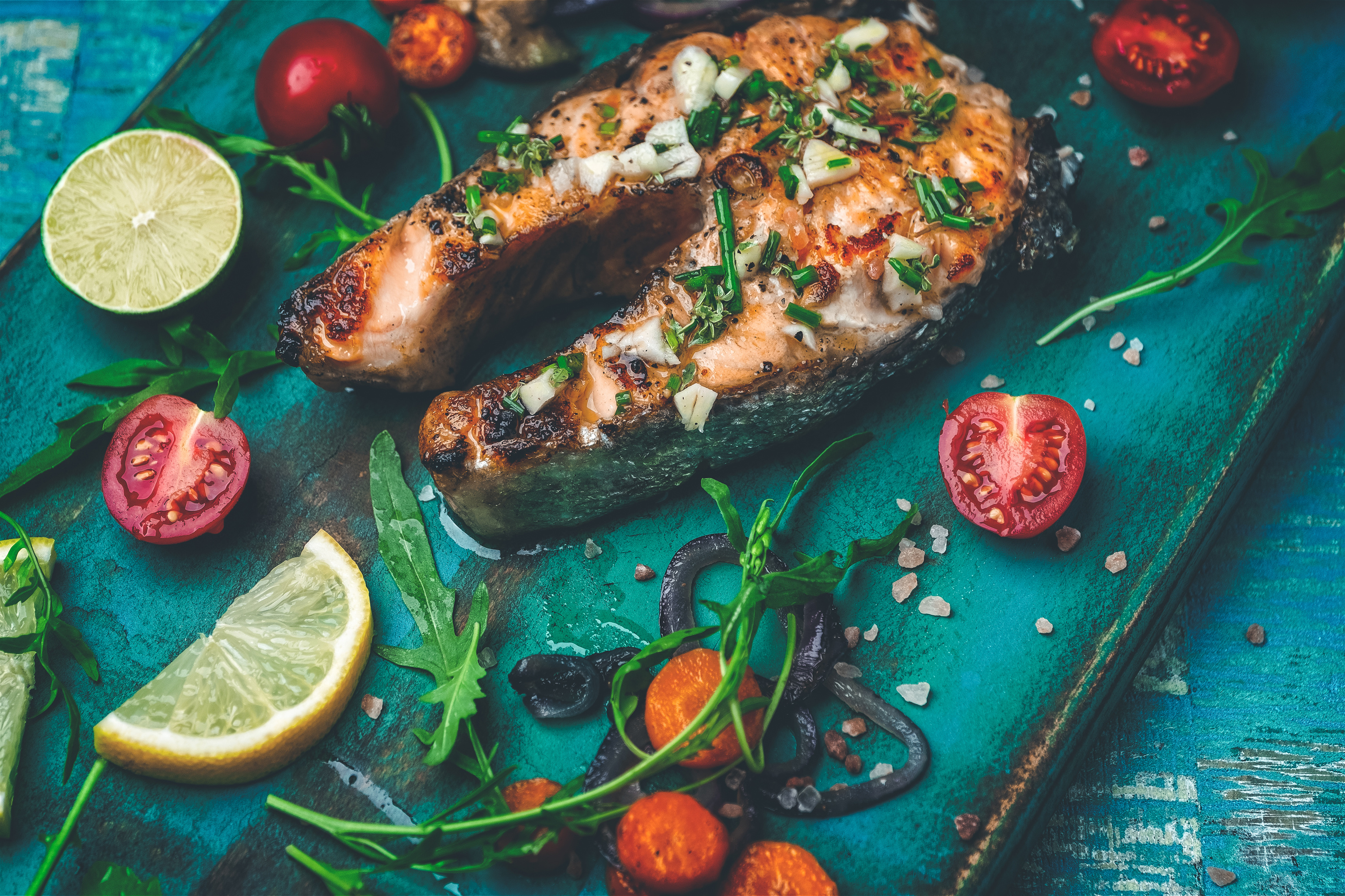 Download Still Life Food Fish HD Wallpaper