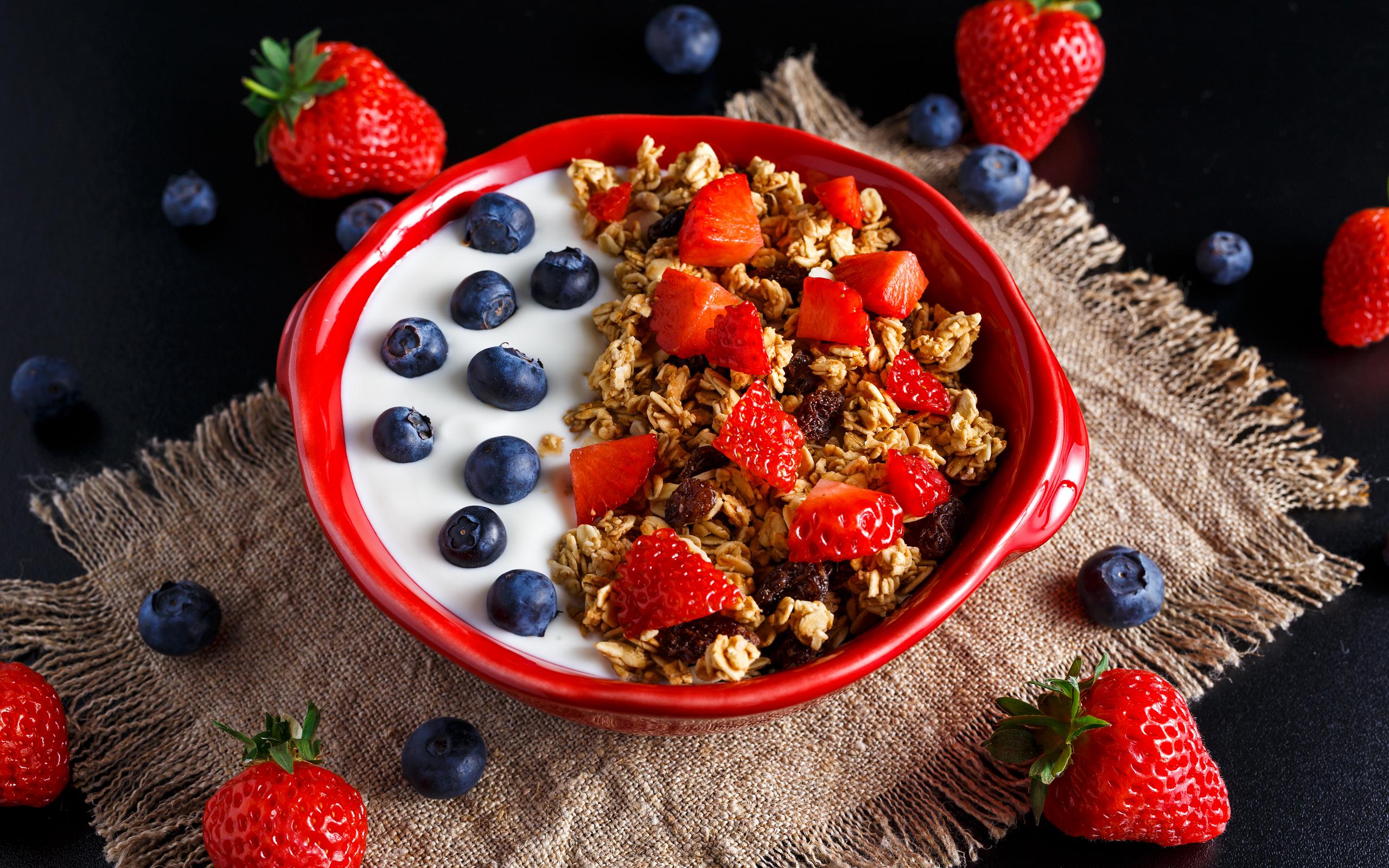 Download Blueberry Strawberry Yogurt Muesli Berry Food Breakfast HD ...