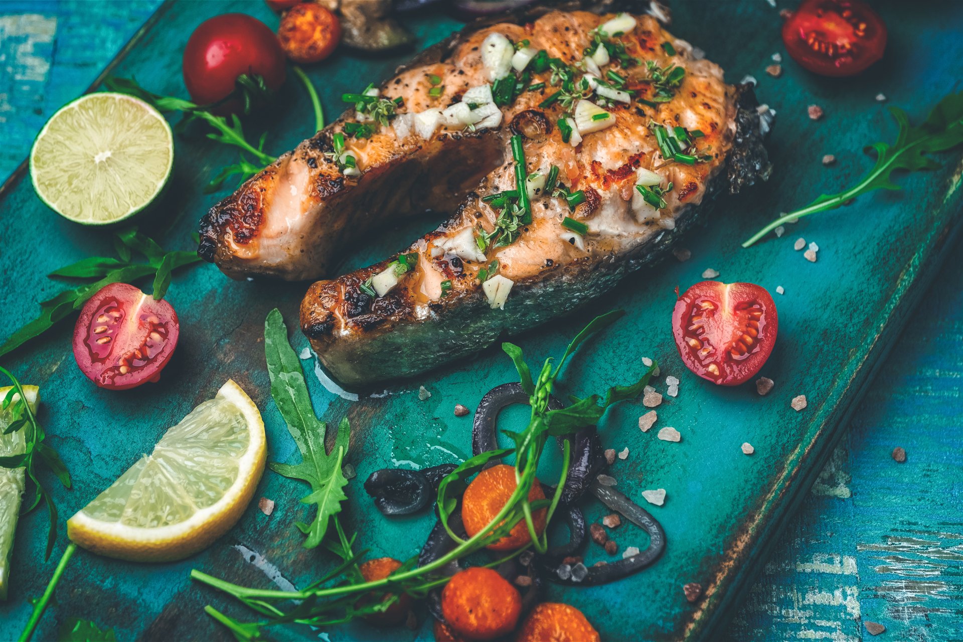 Download Still Life Food Fish HD Wallpaper