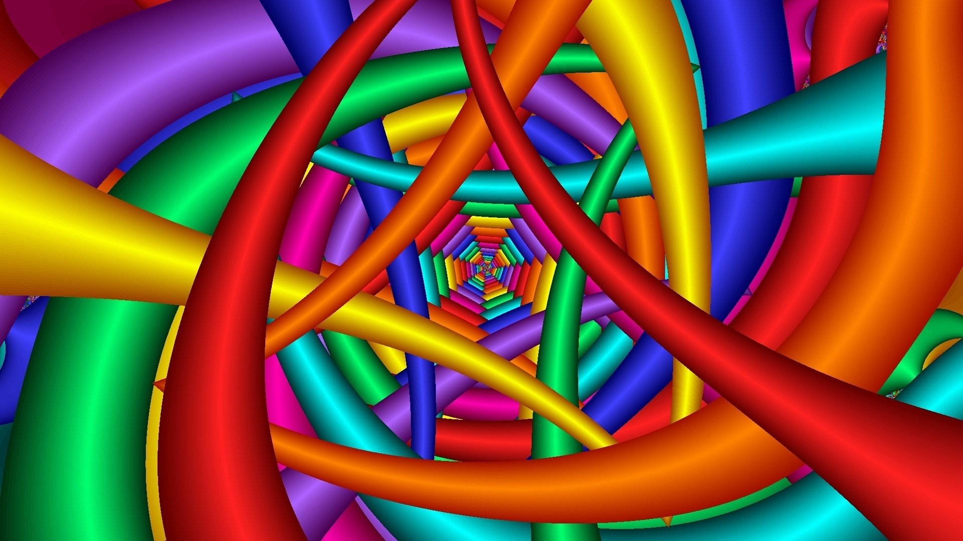 Download Colorful Colors Abstract Tunnel HD Wallpaper