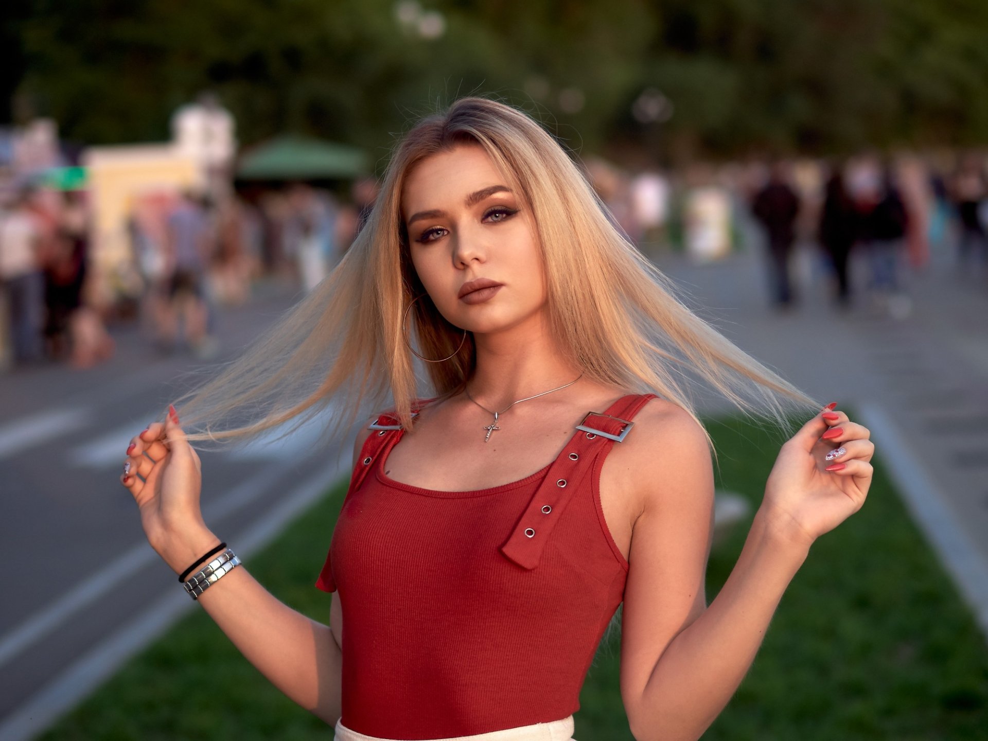 Download Portrait Face Blonde Woman Model HD Wallpaper by Alexander Kan ...