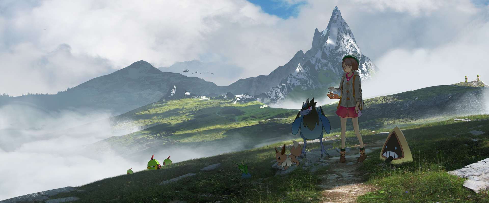 Eevee and Friends on Mountain Mist – Stunning 4K Pokémon Anime ...