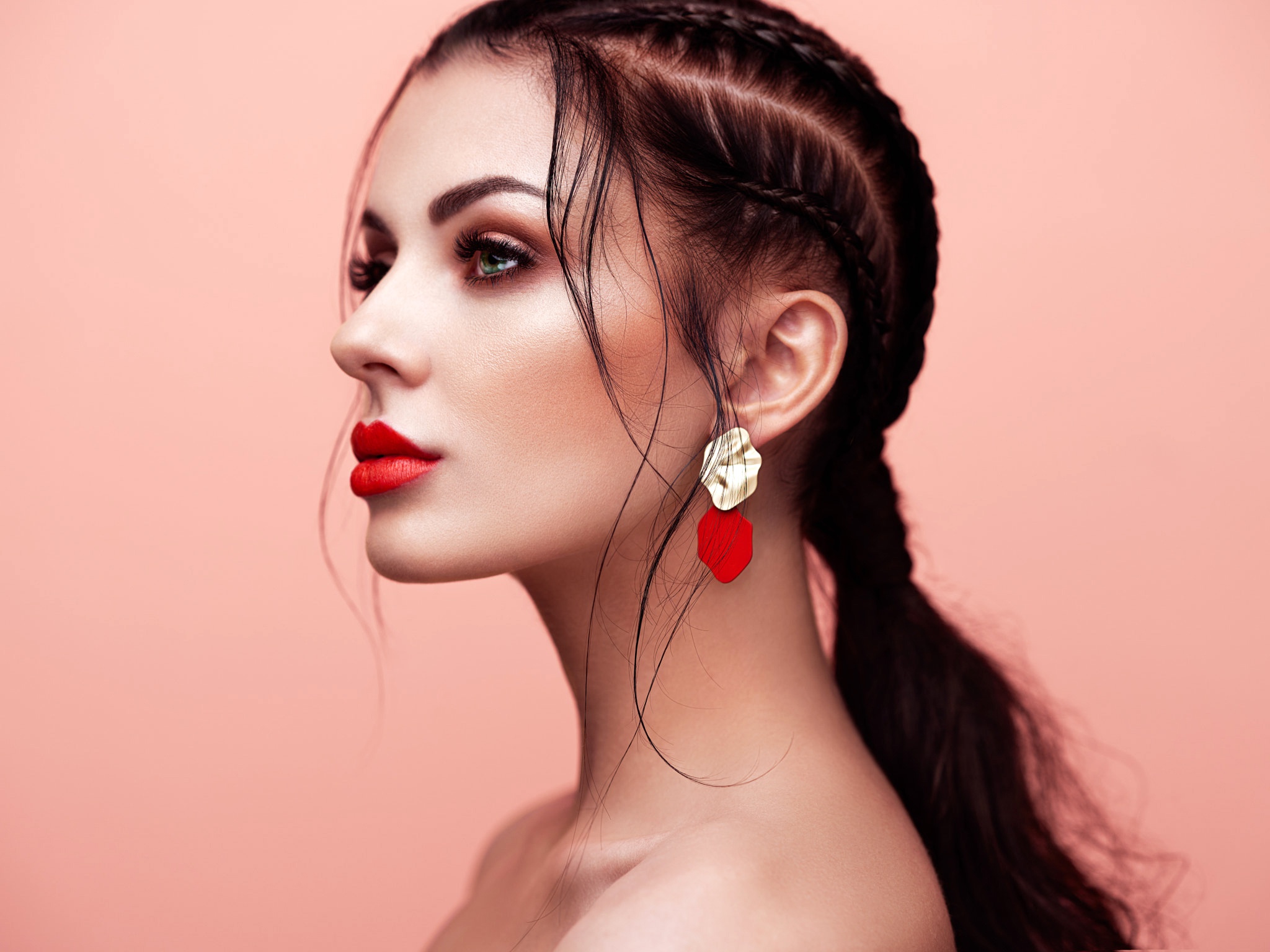 Download Face Profile Makeup Portrait Woman Model HD Wallpaper by Oleg ...