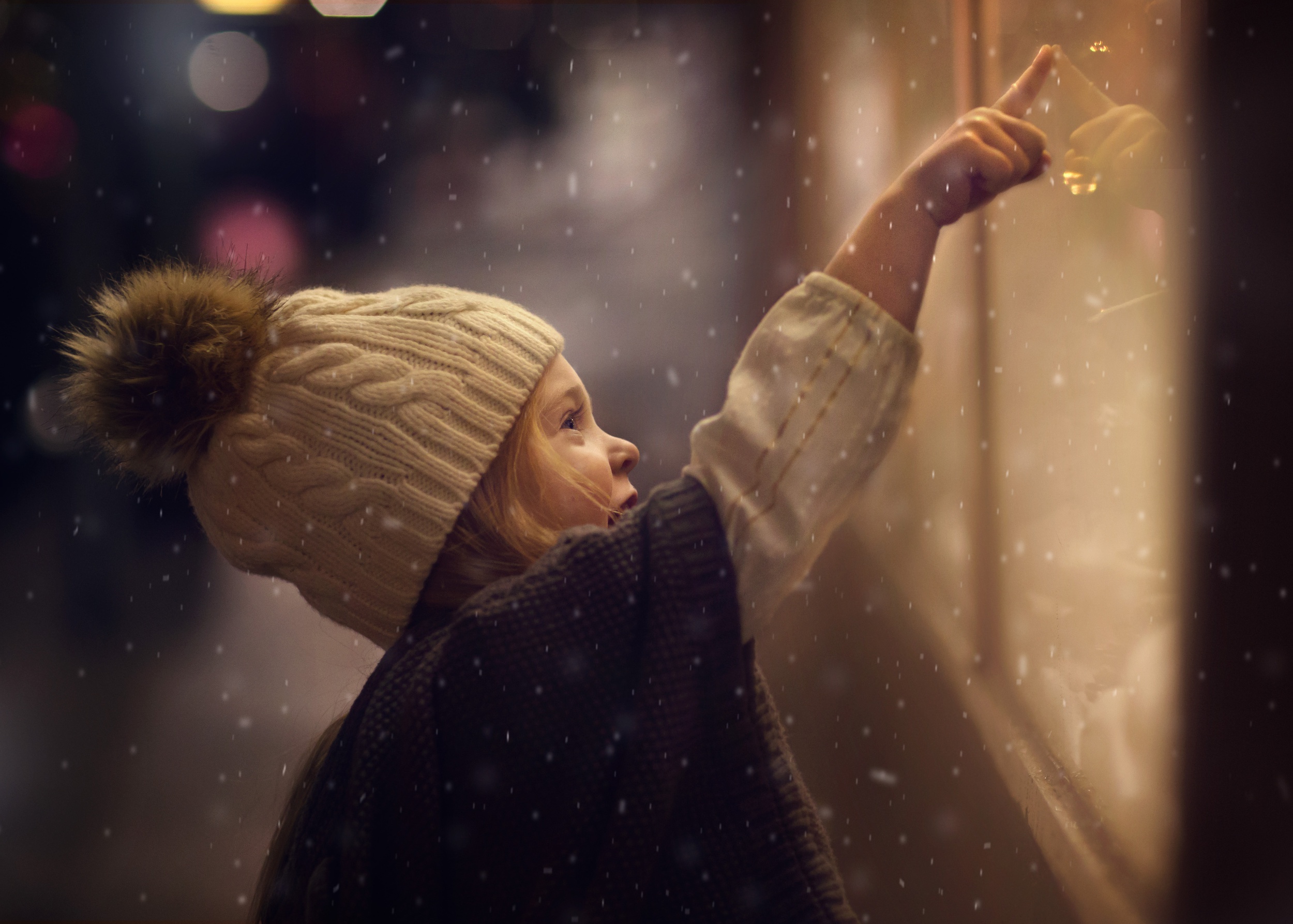 Mood Girl Snow Hd Double Exposure Beautiful Girl Snow Winter Stock