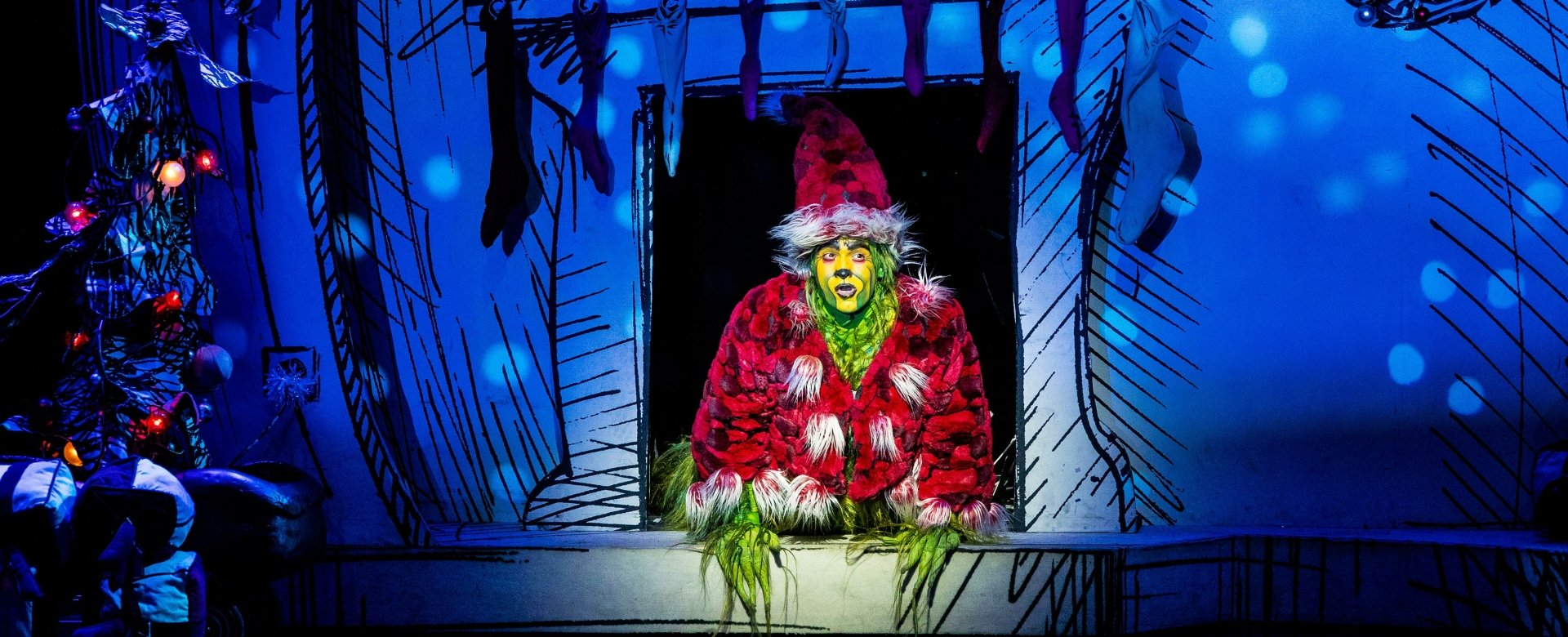 The Grinch Musical HD Wallpaper – Festive Seussian Spectacle