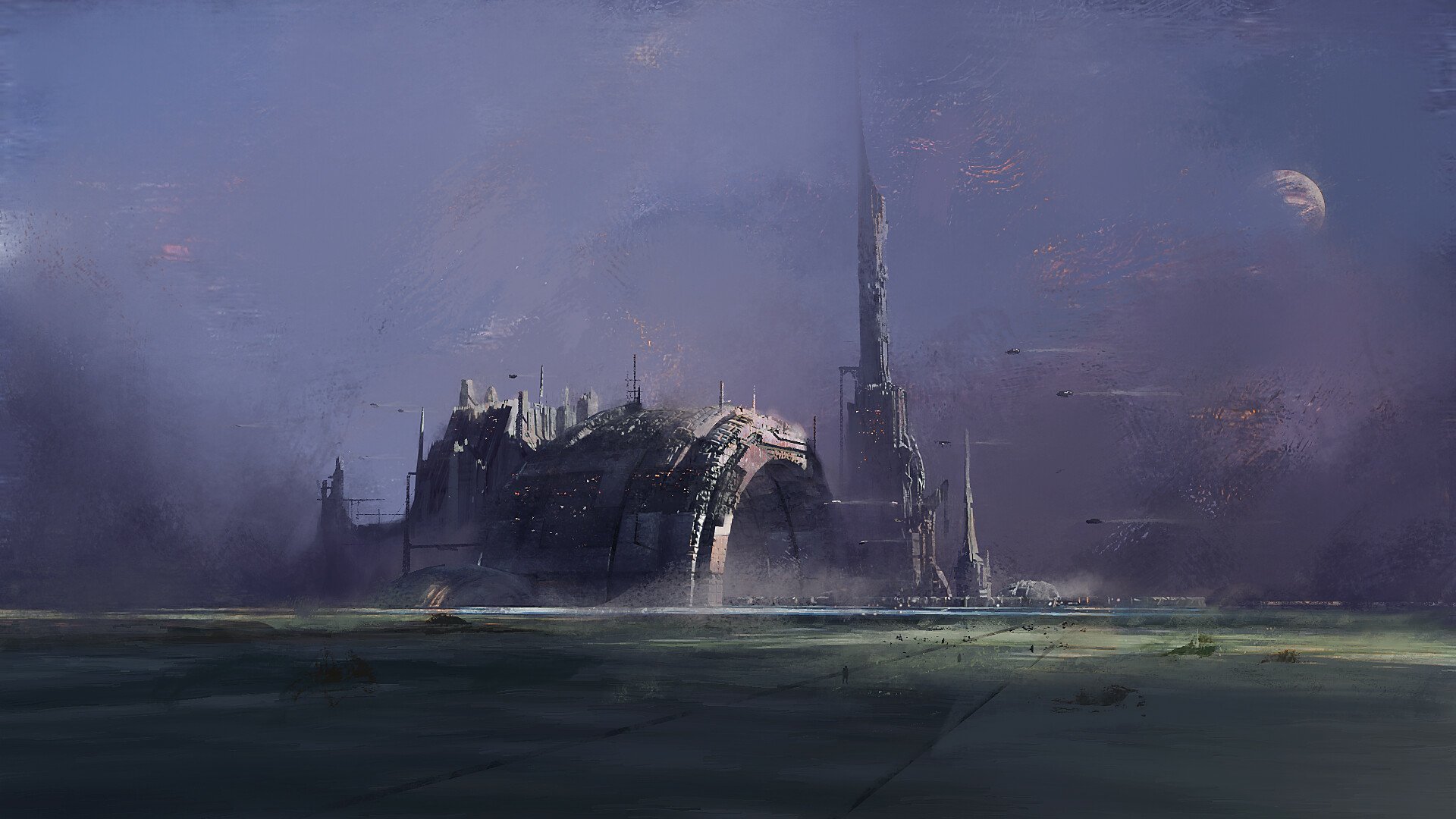 Twilight Spire: Sci‑Fi Arcology (HD Wallpaper) by Dawid Jasiorski ...