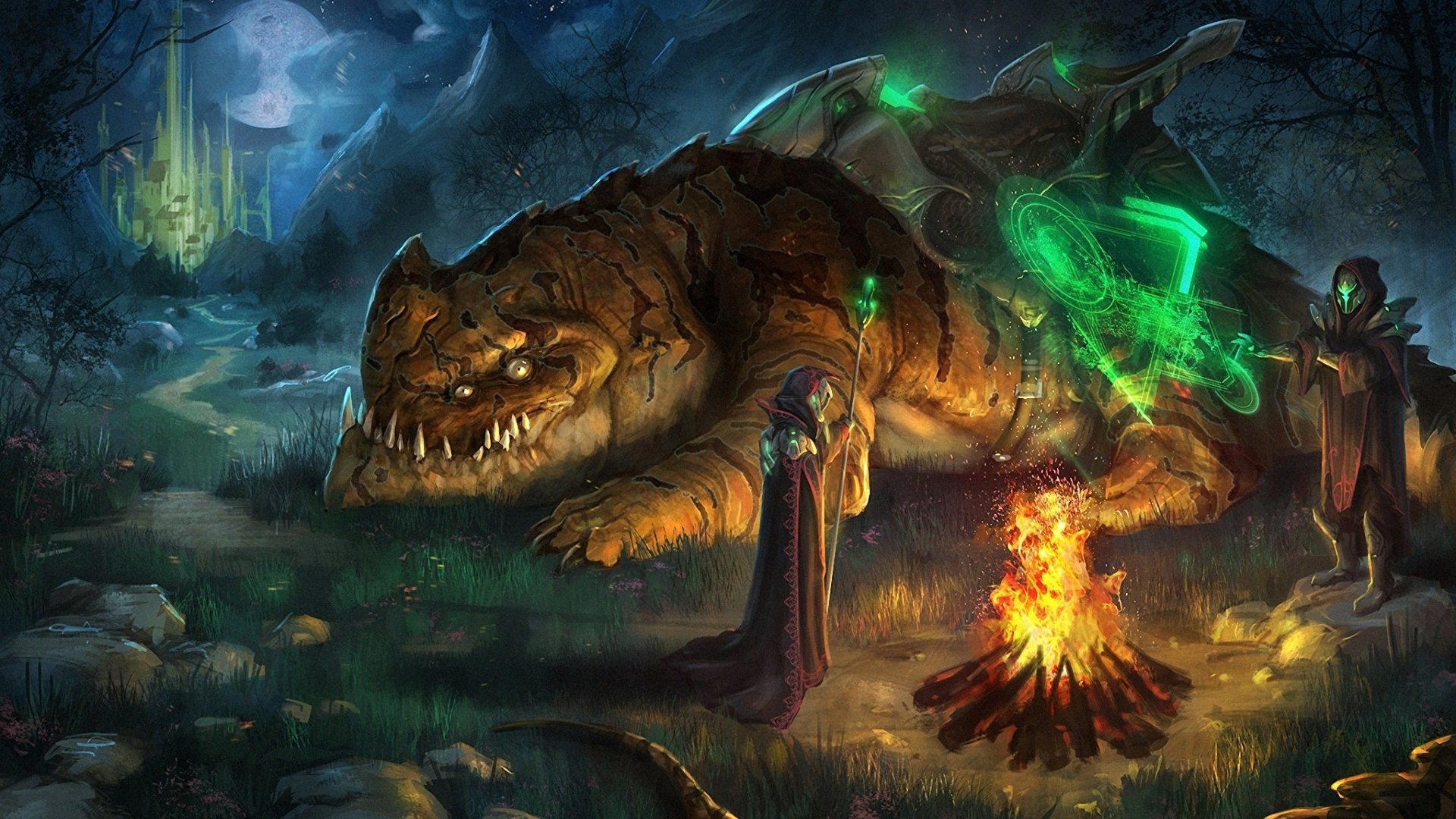 Download Bonfire Wizard Magic Fantasy Creature HD Wallpaper by Tyler ...