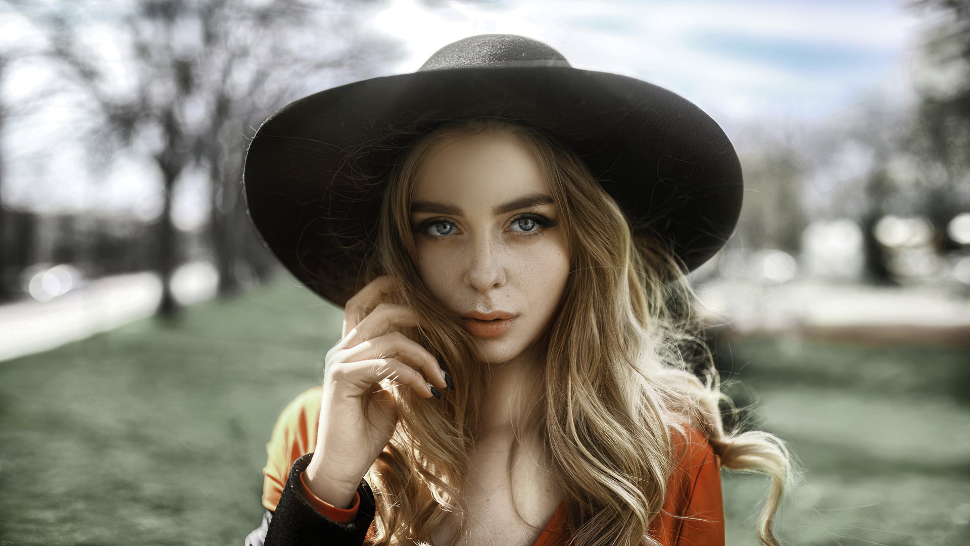 Download Depth Of Field Portrait Woman Face HD Wallpaper by Dmitriy ...