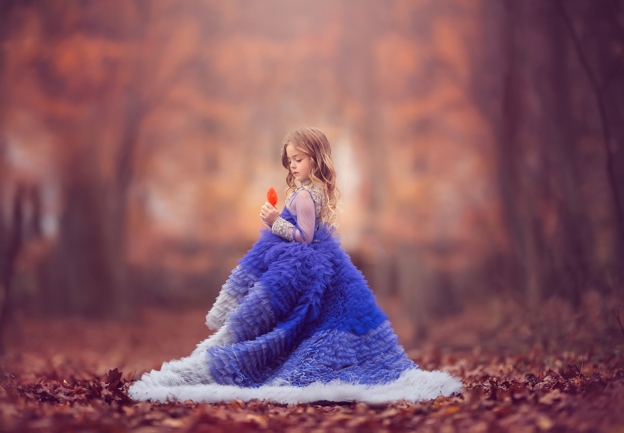 Download Little Girl Depth Of Field Photography Child HD Wallpaper