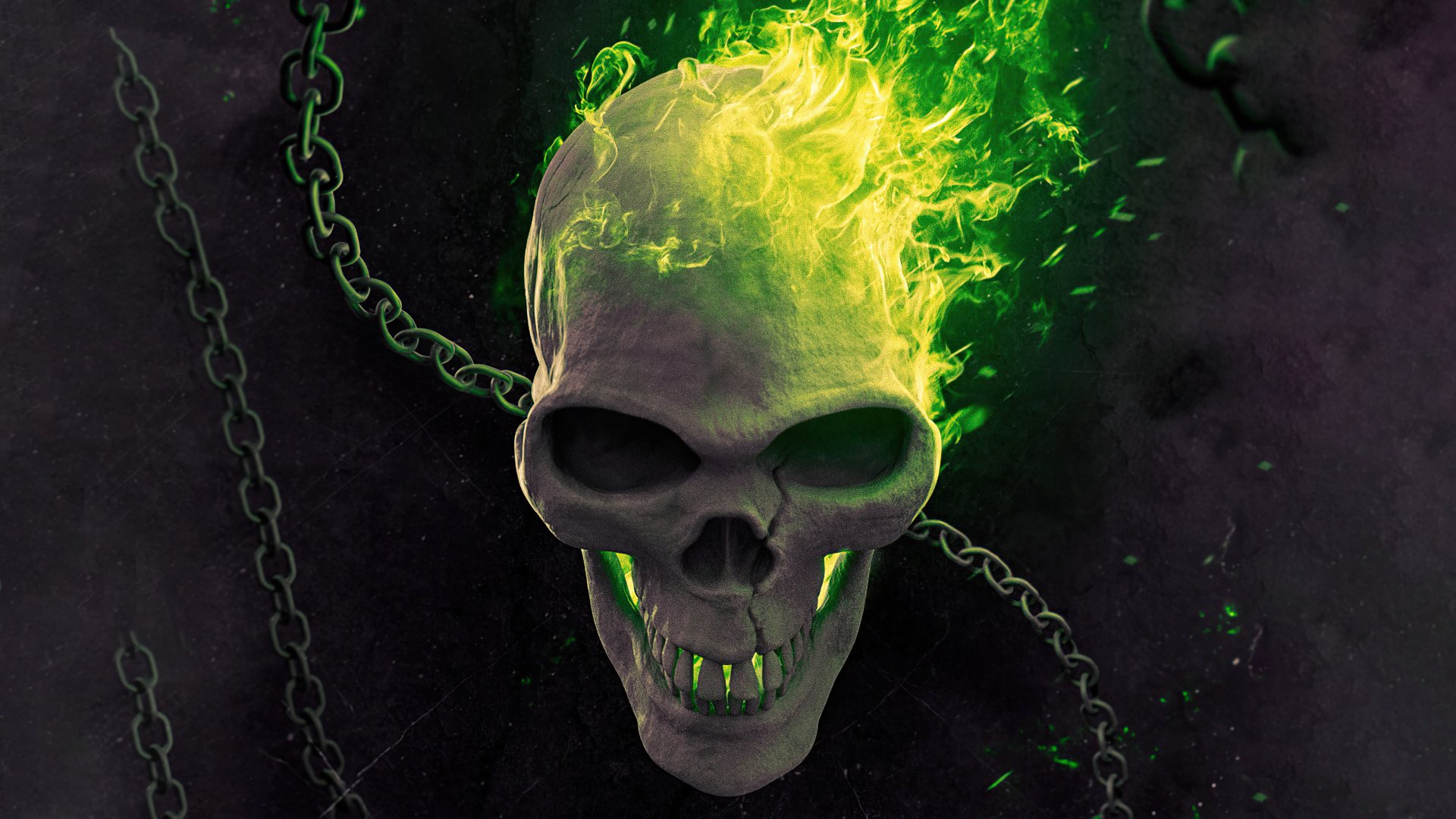 Download Skull Comic Ghost Rider 4k Ultra HD Wallpaper by Carpaa