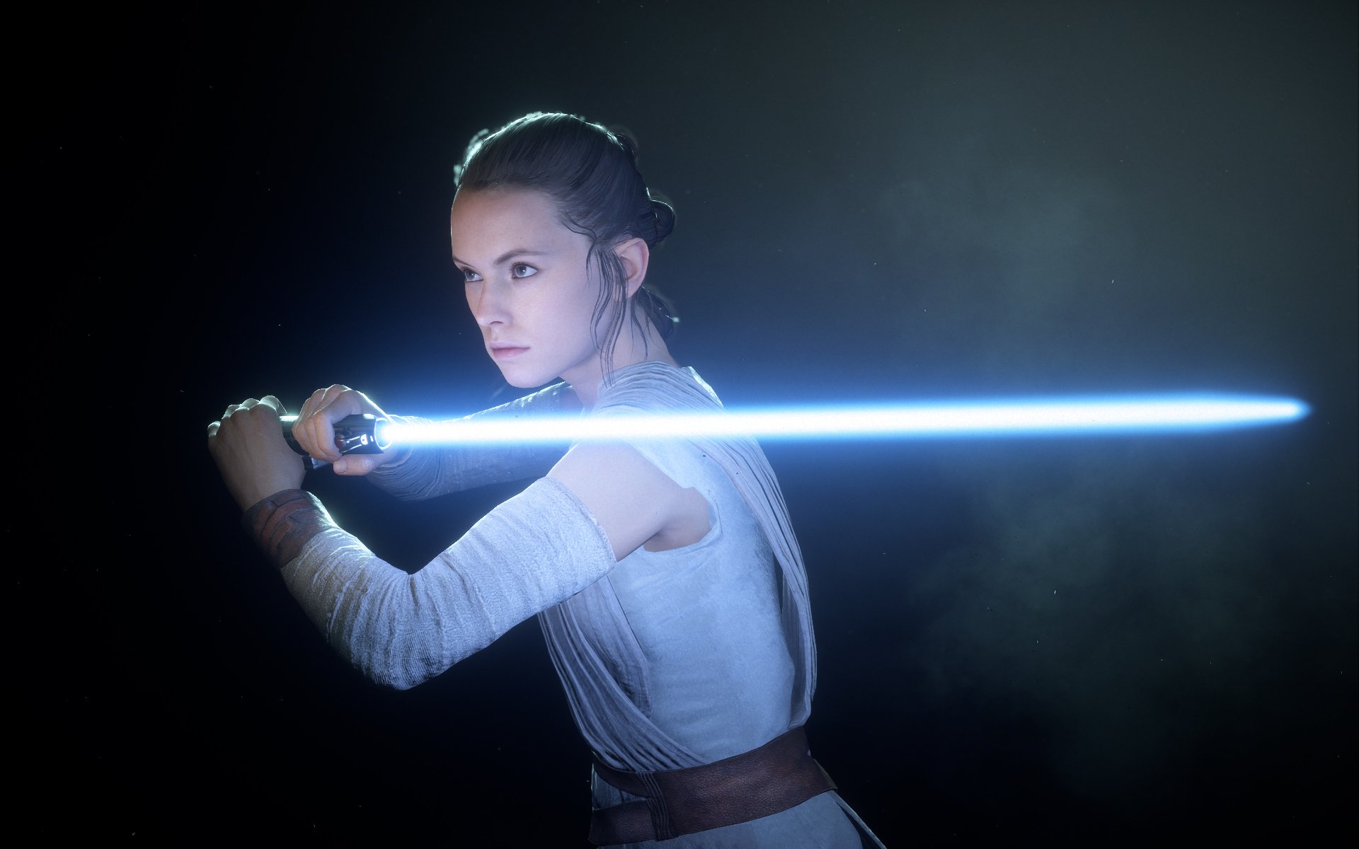 Rey Daisy Ridley Star Wars Lightsaber Wallpapers Hd 2048x2048 Daisy