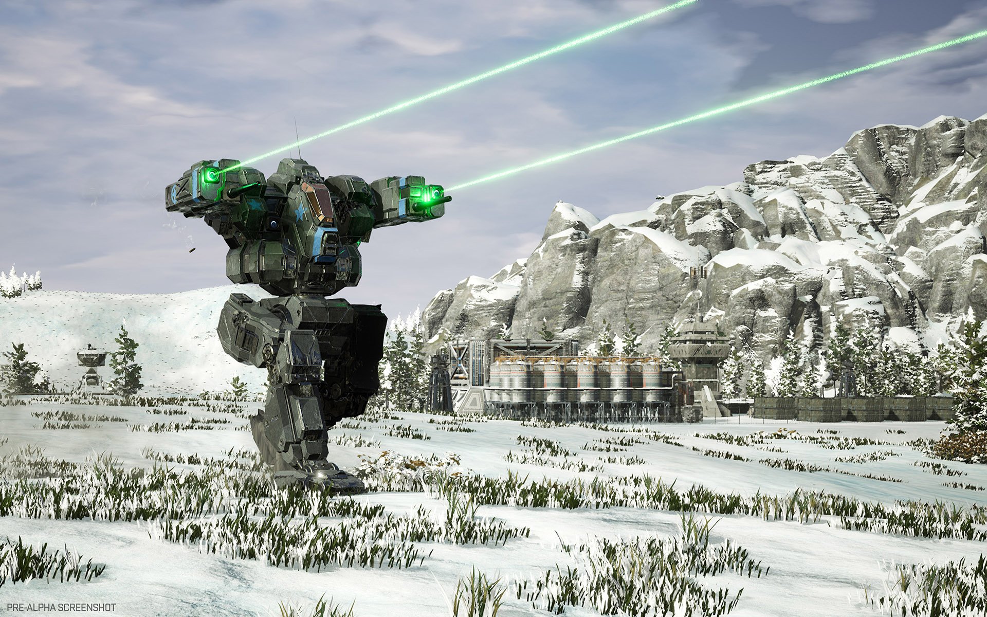 MechWarrior 5 Battle Mech Wallpaper - HD Snow Battlefield Scene