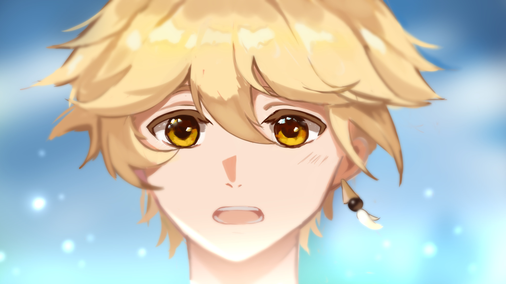 Download Yellow Eyes Blonde Aether (Genshin Impact) Video Game Genshin ...