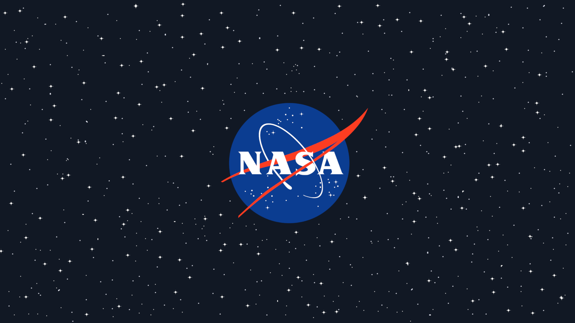NASA Logo — Man-Made Insignia on Starfield (2K Quad HD Wallpaper ...