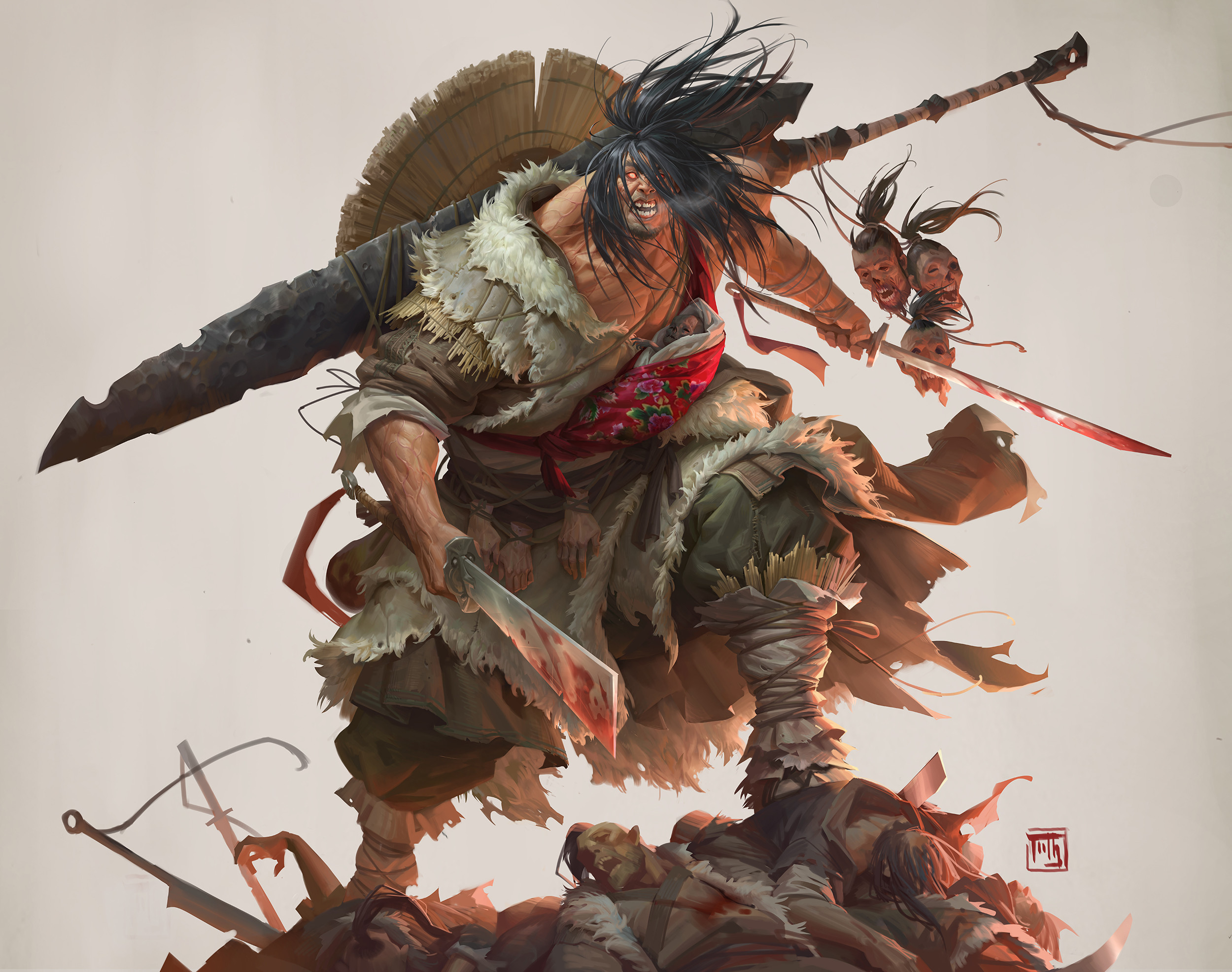 Download Samurai Fantasy Warrior Fantasy Warrior HD Wallpaper by Tooth Wu