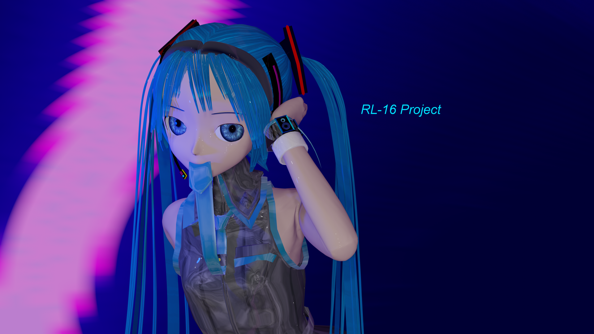 Hatsune Miku Blender Tie by RL-16 Project | 3840x2160 | Wallpaper Abyss
